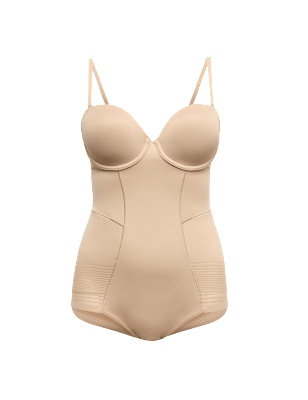 Firm Control Sheer Stripe Bodysuit