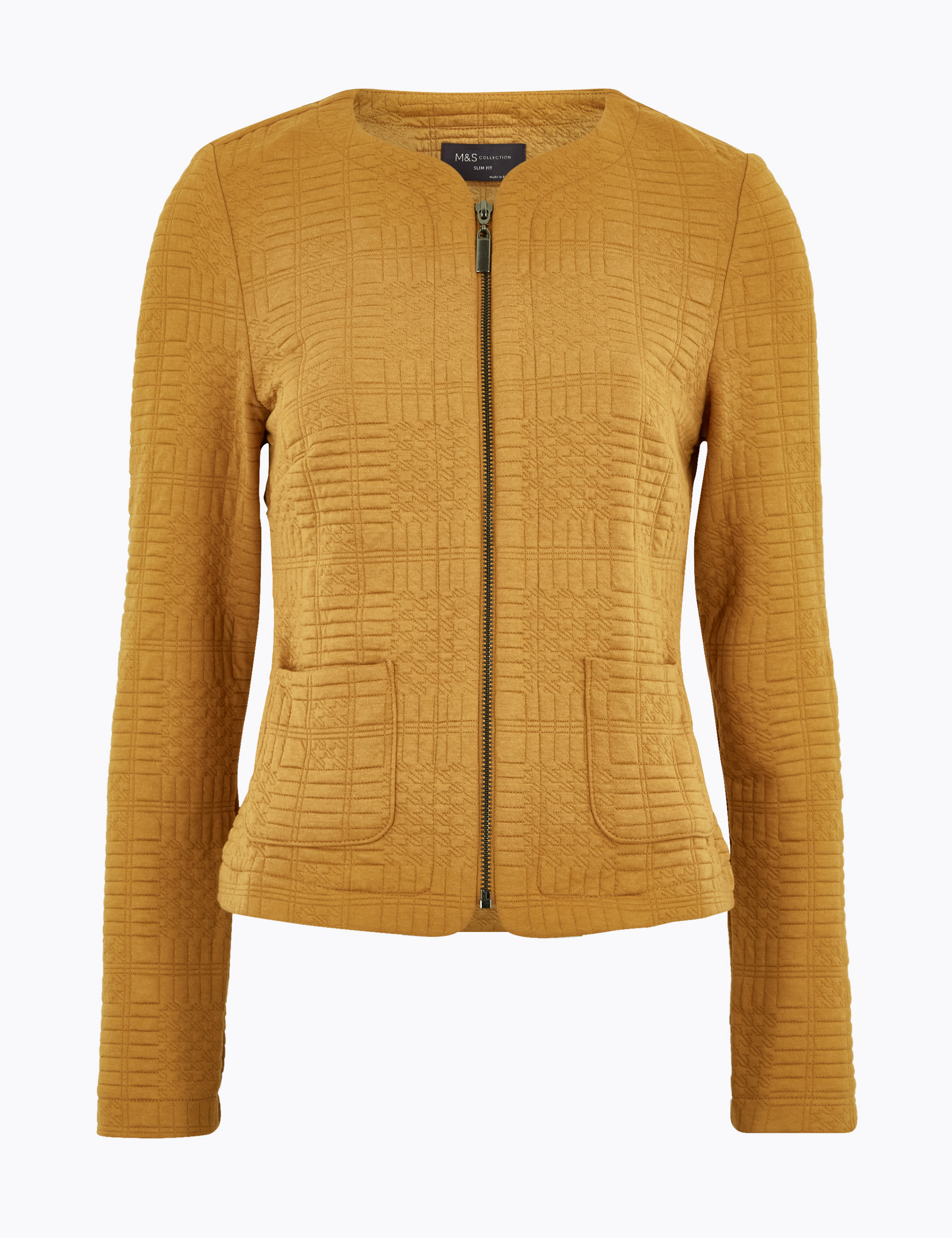 Jersey Slim Textured Jacket | M&S Collection | M&S