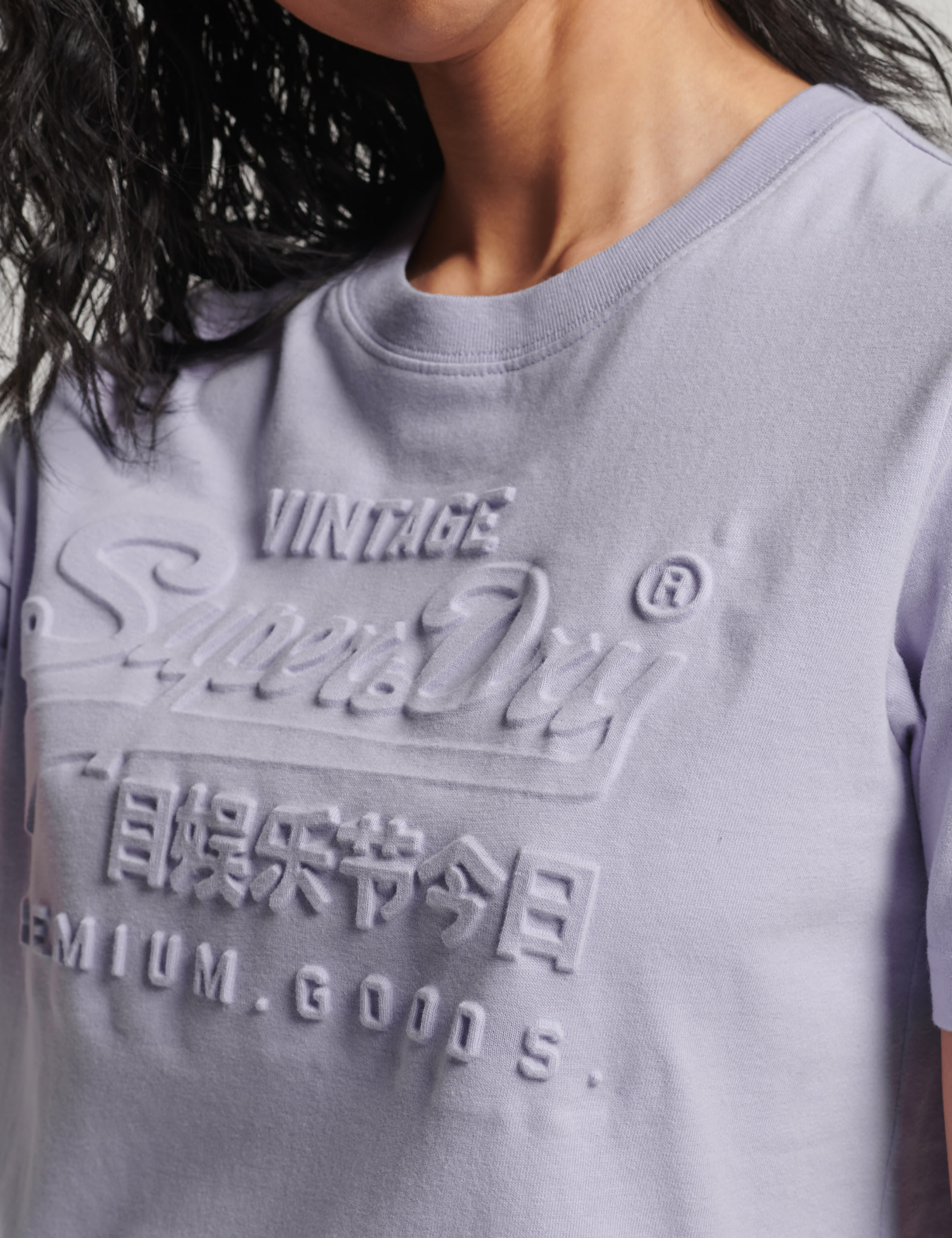 Pure Cotton Embossed T-Shirt | Superdry | M&S