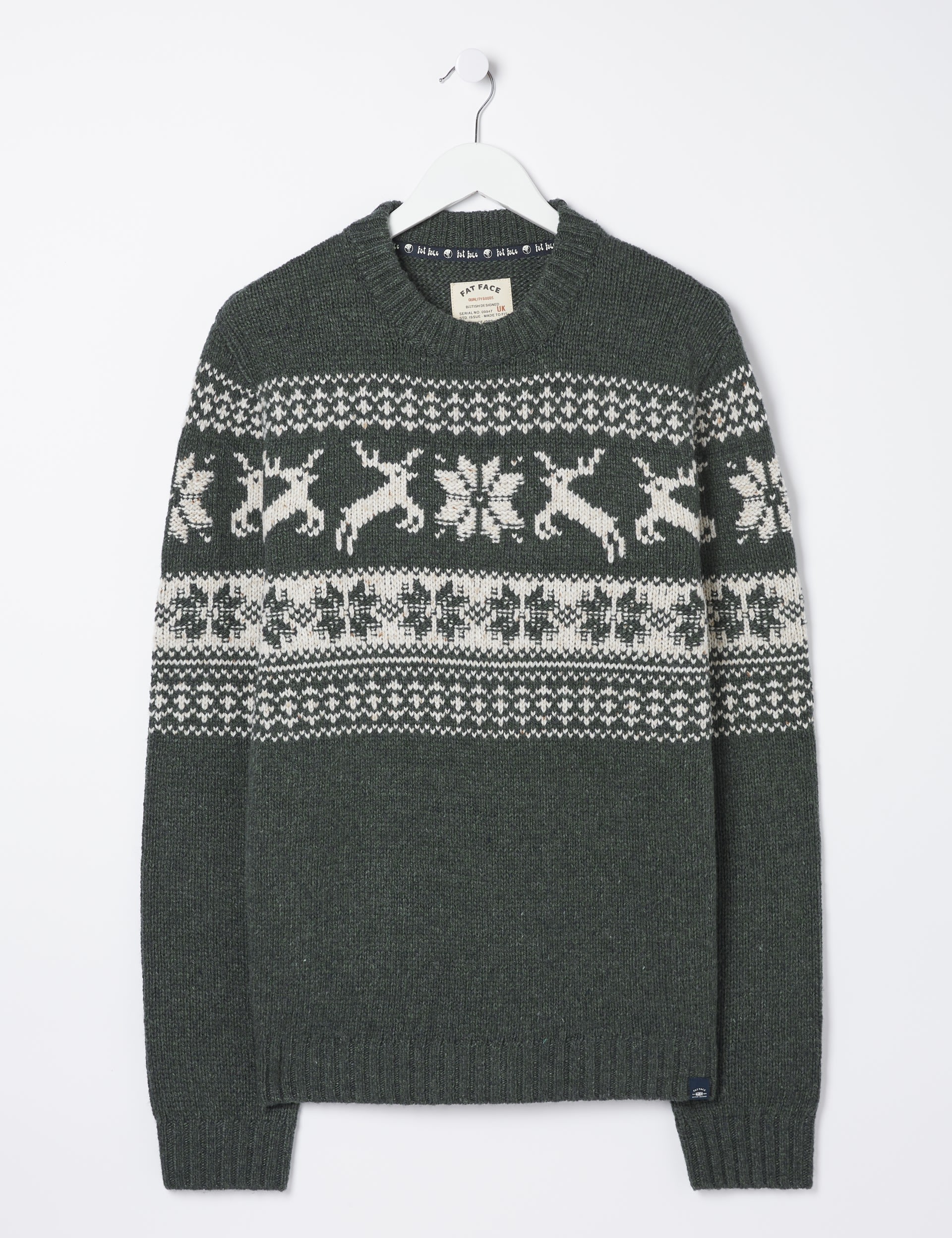 Wool Blend Fair Isle Crew Neck Jumper | FatFace | M&S