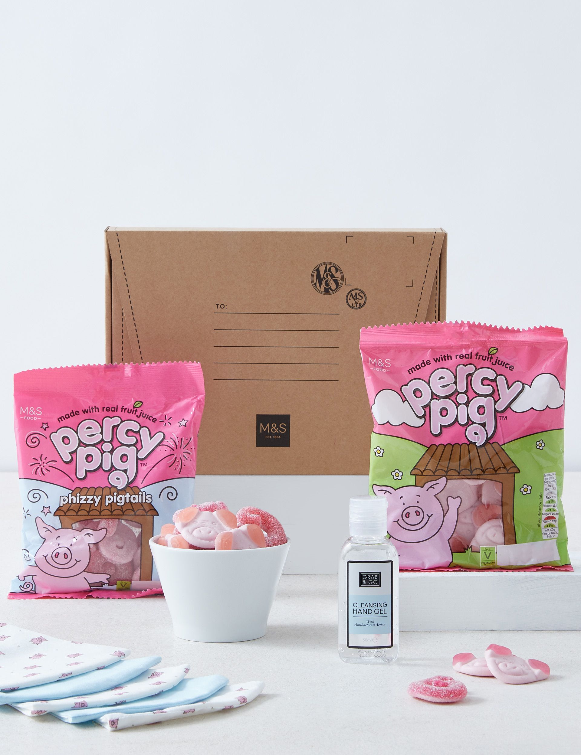 Percy Pig™ Face Covering Letterbox Gift | M&S