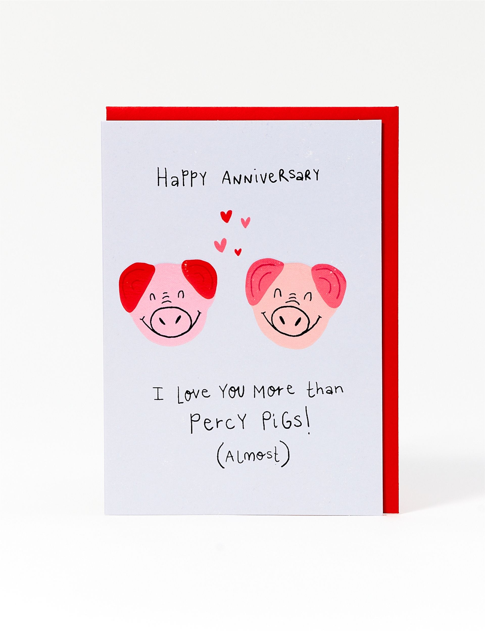 Percy Pigs™ Anniversary Card | M&S