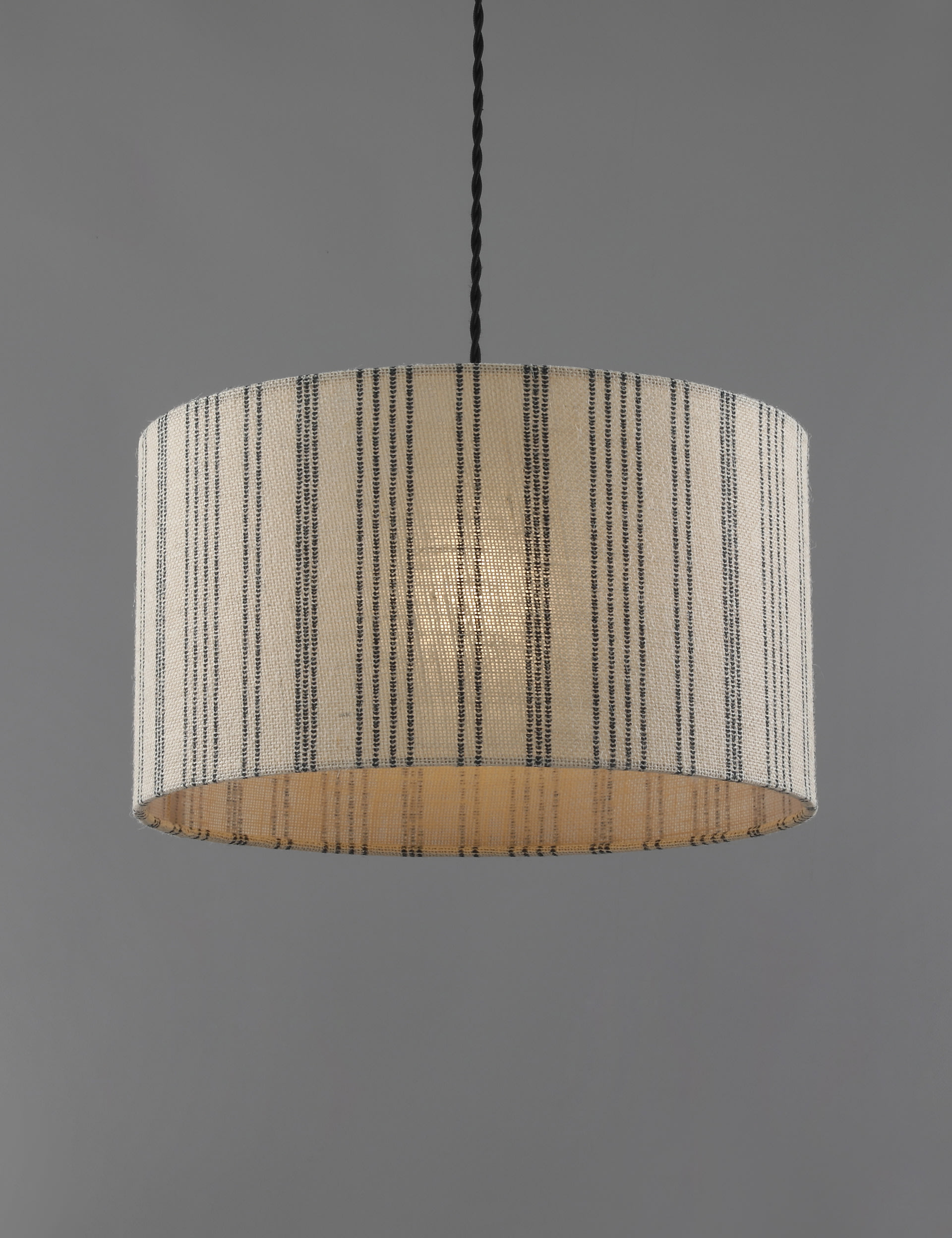 Noah Hessian Striped Lamp Shade | M&S Collection | M&S