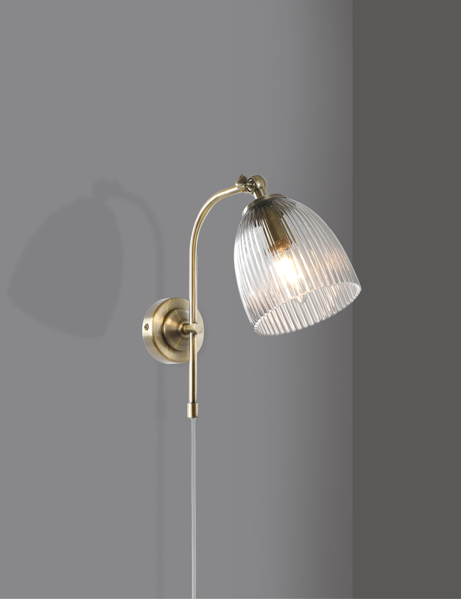 Ribbed Plug In Wall Light | M&S Collection | M&S