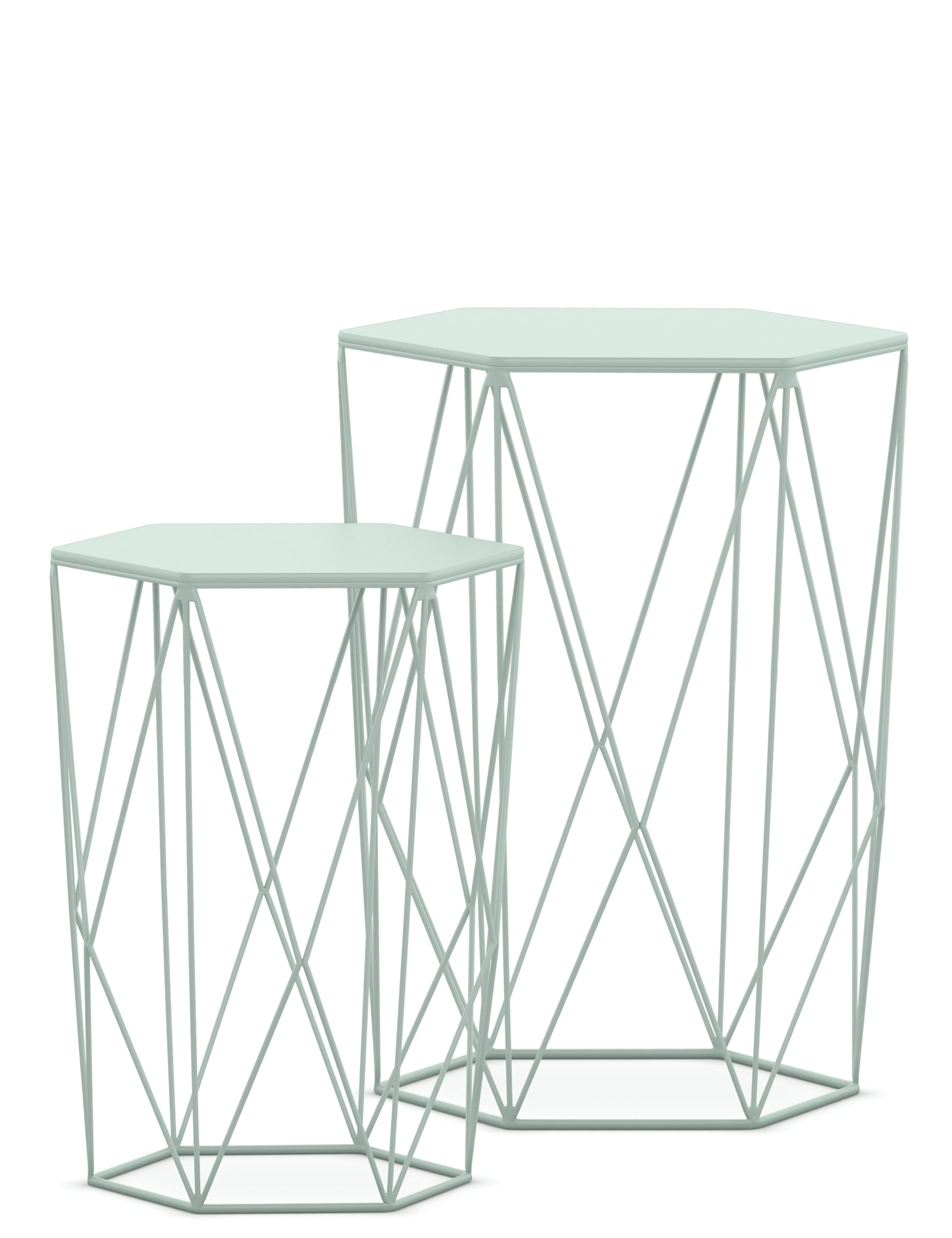 Mint Wire Nest of Tables | LOFT | M&S