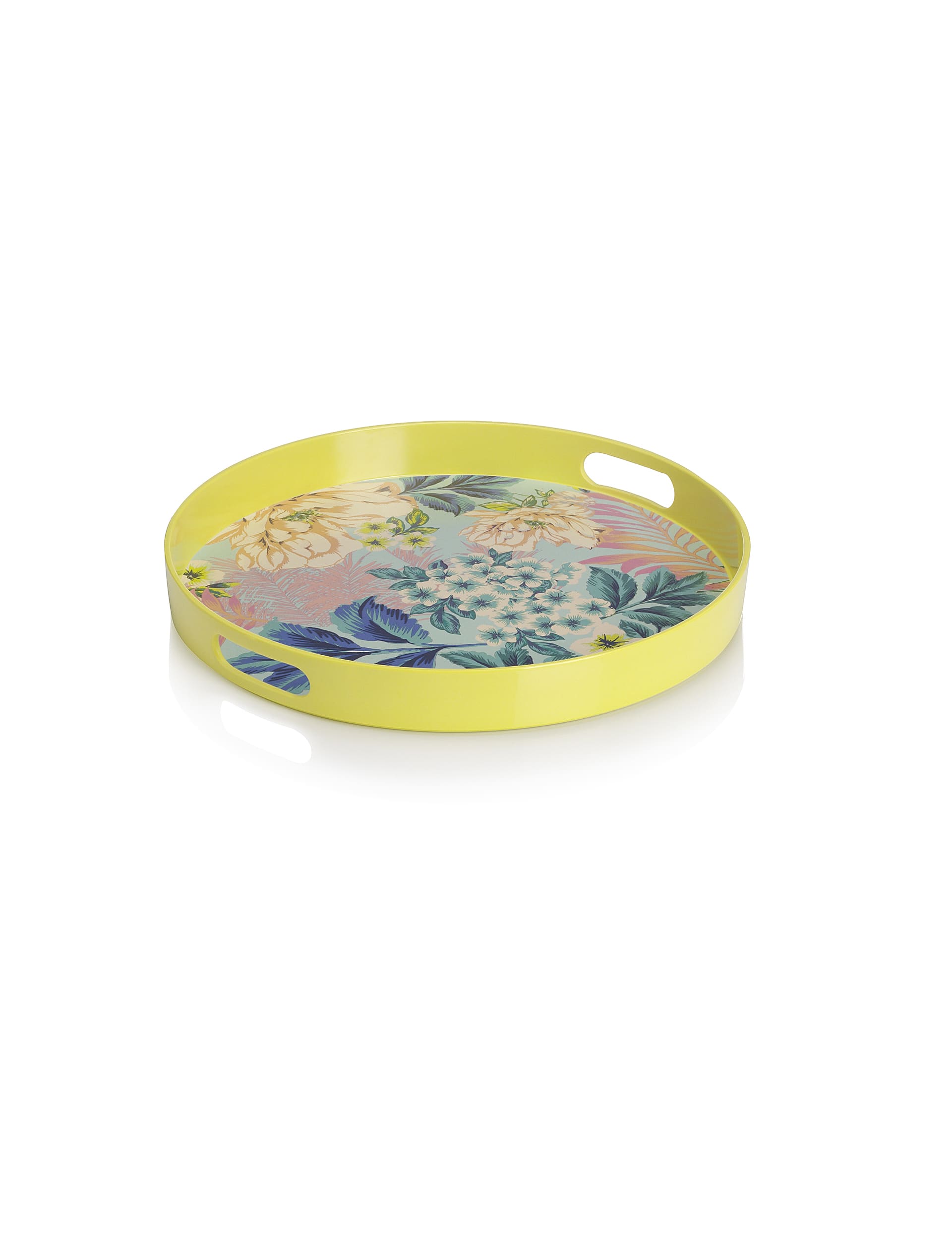Tropical Floral Round Tray | M&S