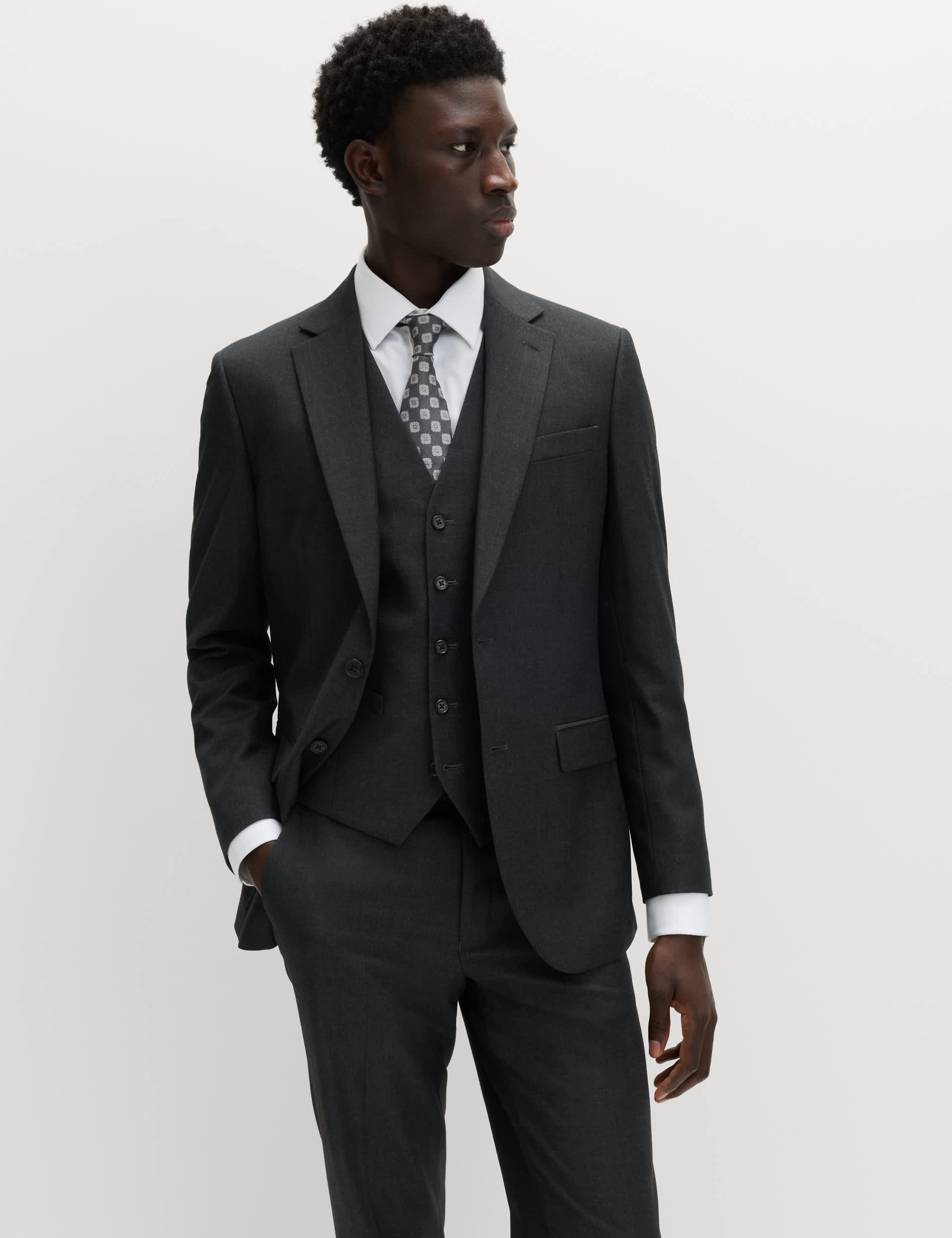 3 Piece Regular Fit Stretch Suit | M&S