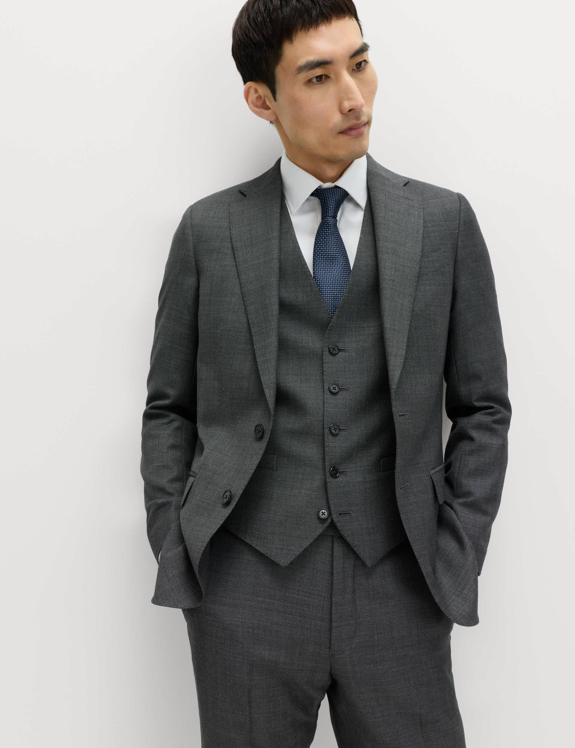 3 Piece Slim Fit Pure Wool Suit | M&S
