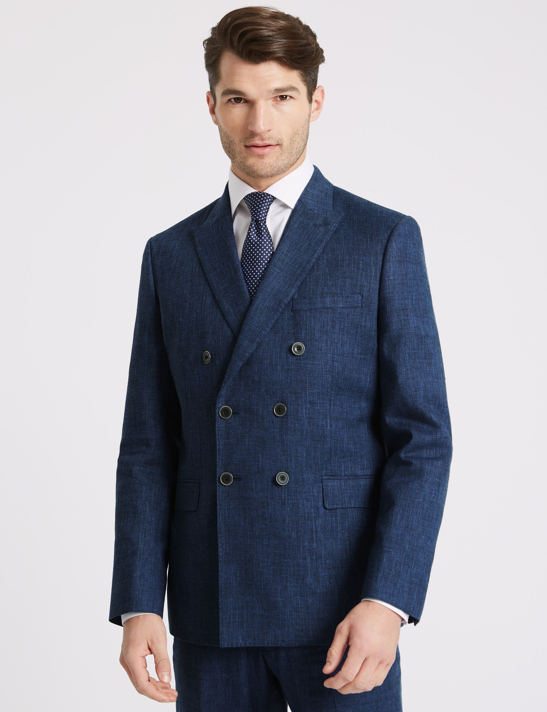 Tailored Fit Linen Miracle Suit | M&S