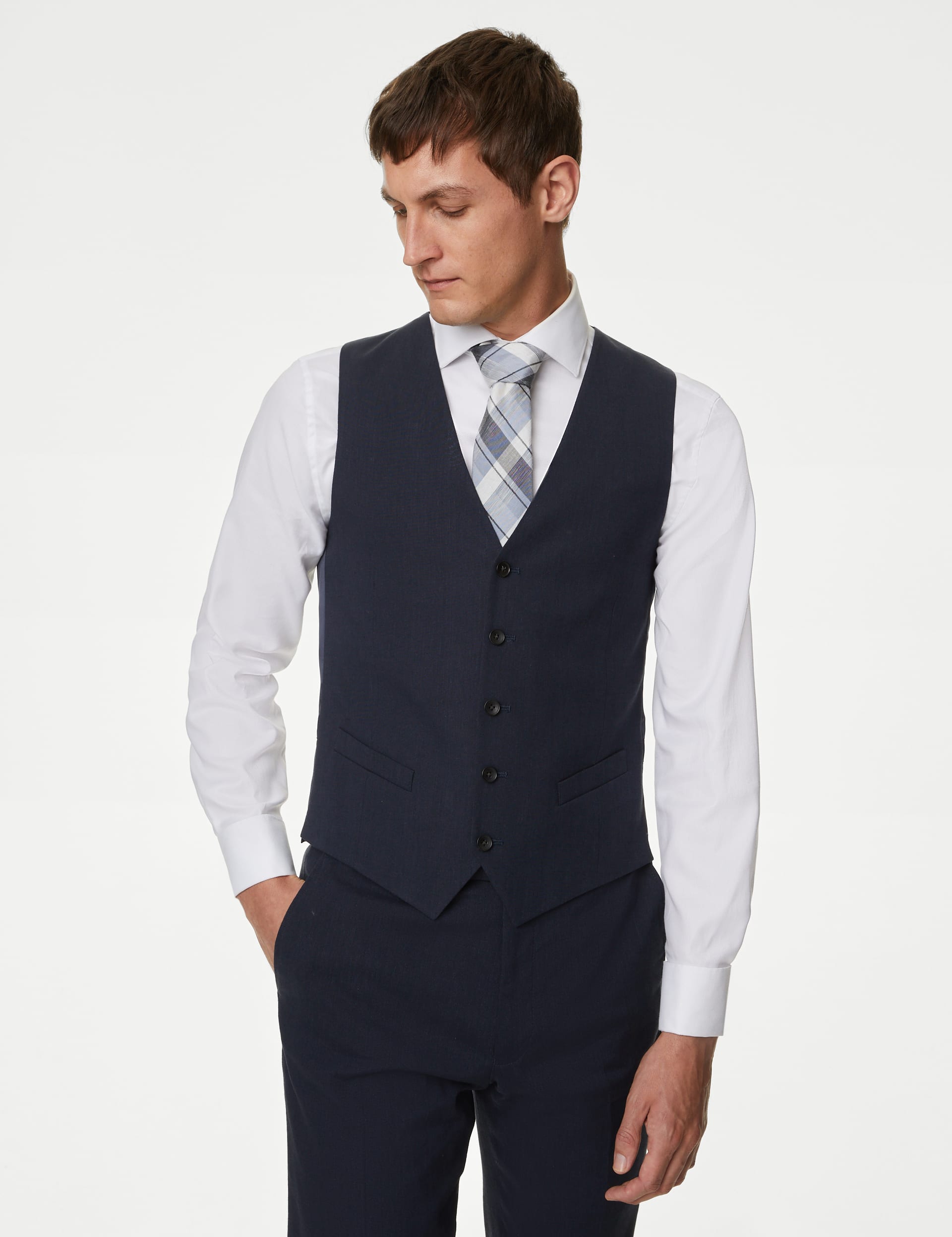 Tailored Fit Italian Linen Miracle™ Suit | M&S
