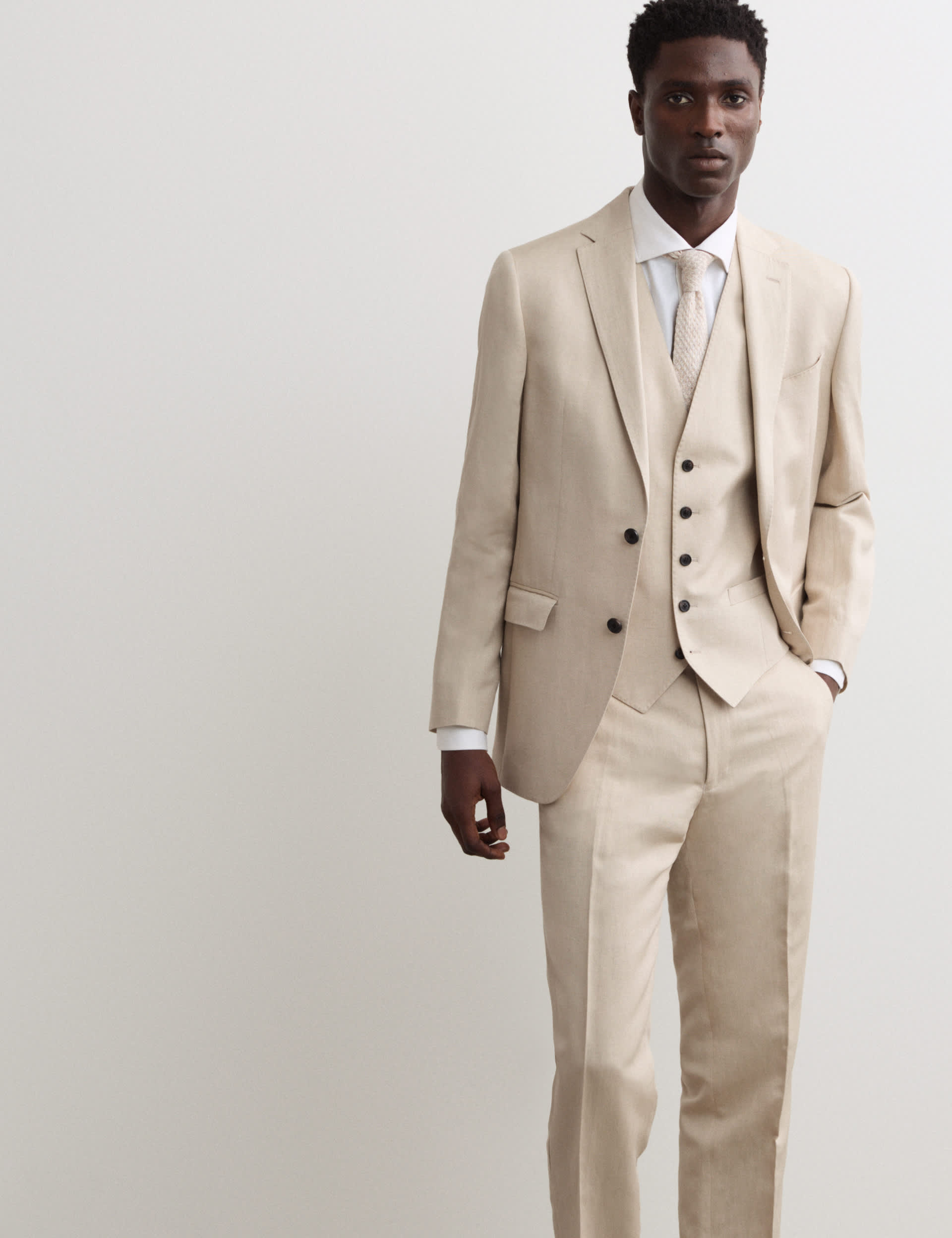 Men’s Beige Two-Piece Suits at M&S