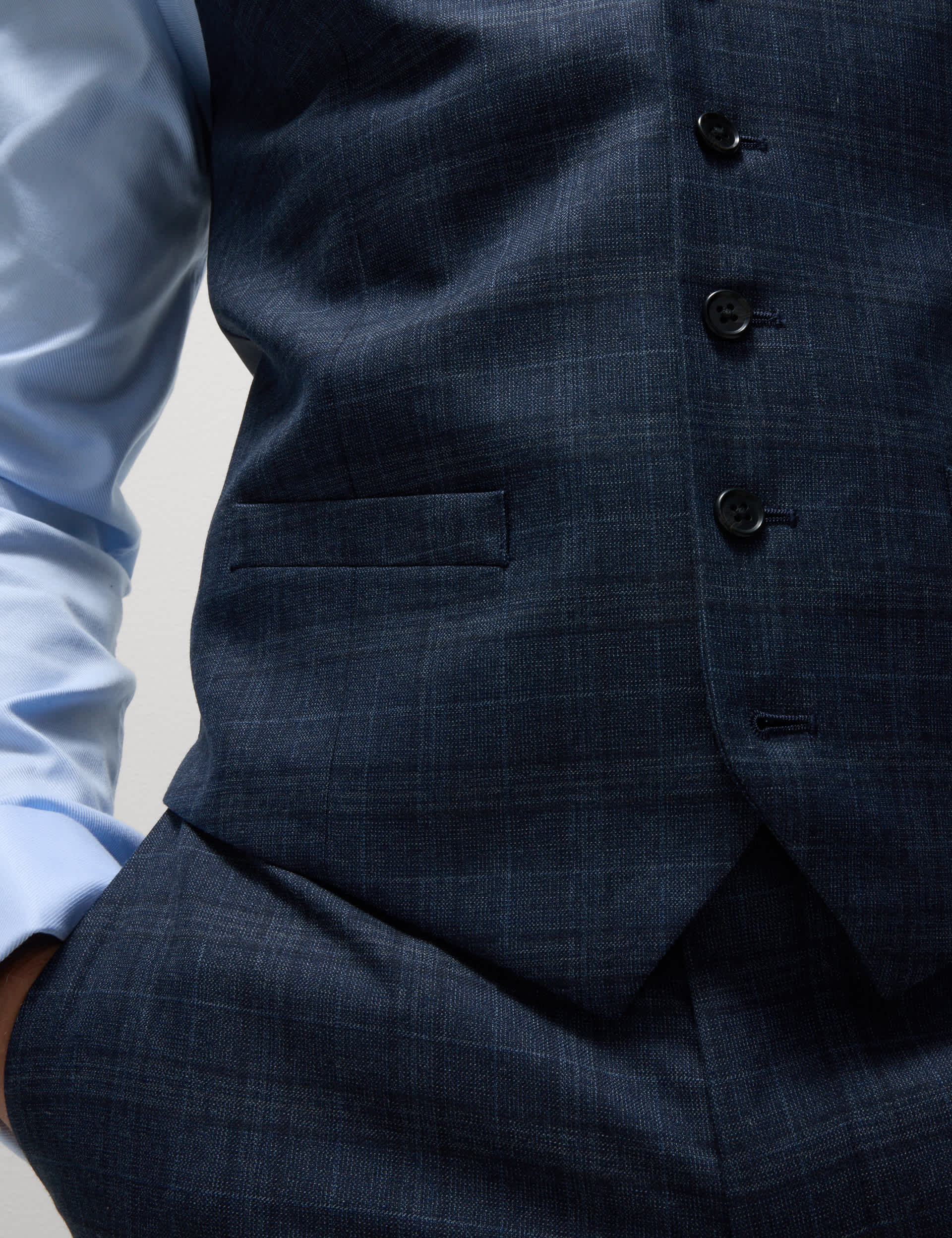 3 Piece Regular Fit Check Suit | M&S