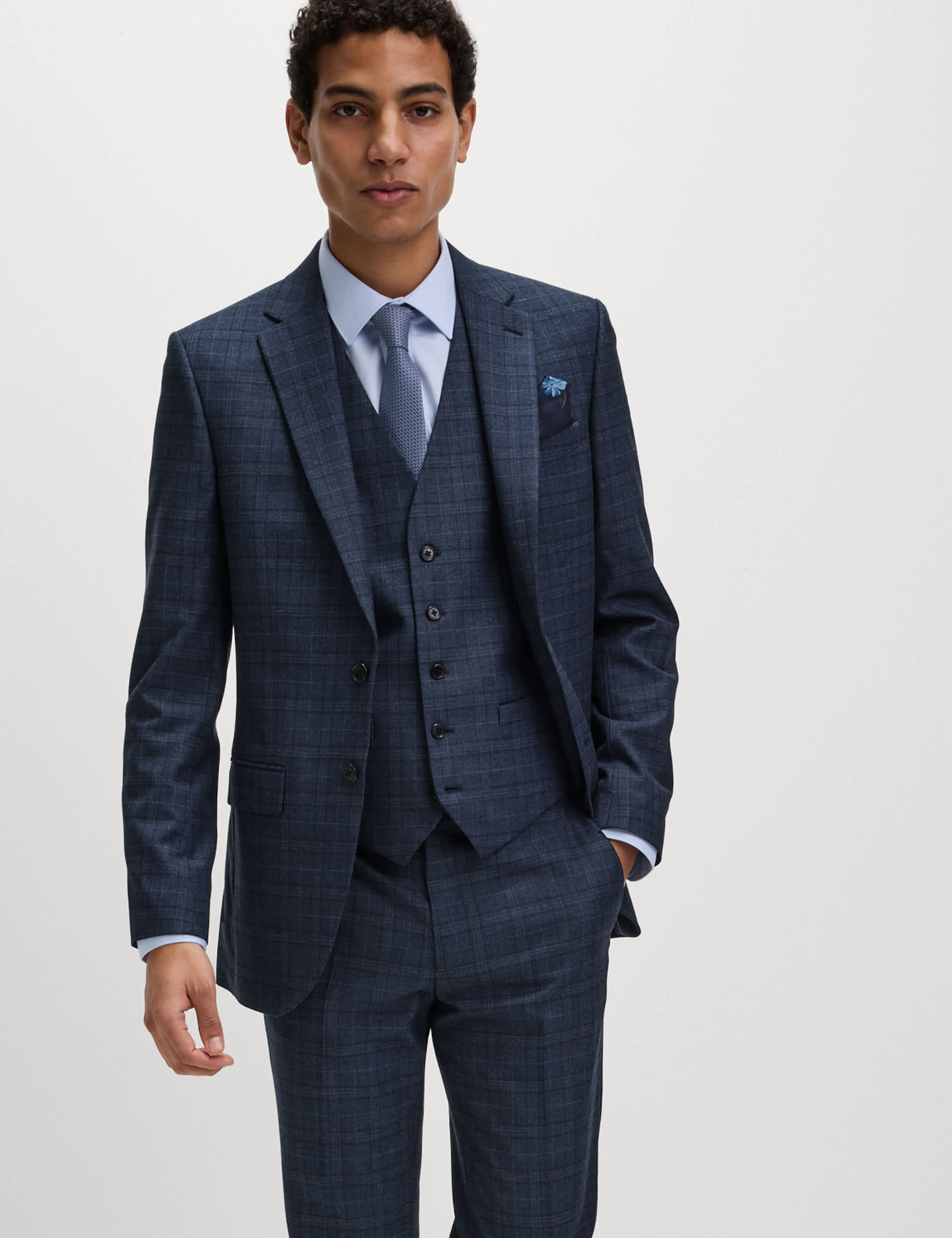 Men’s Checked Suits at M&S
