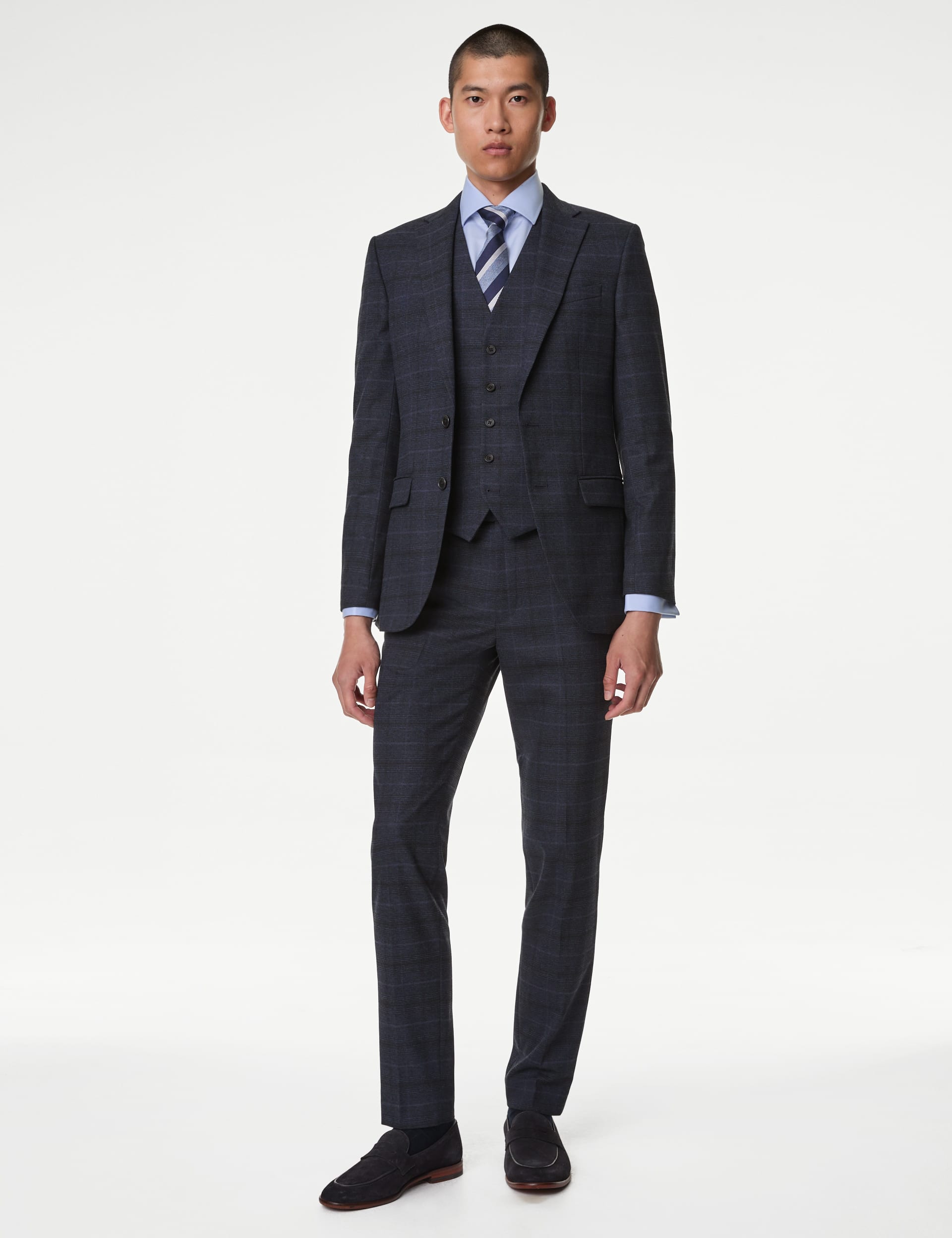 Men’s Checked Suits at M&S