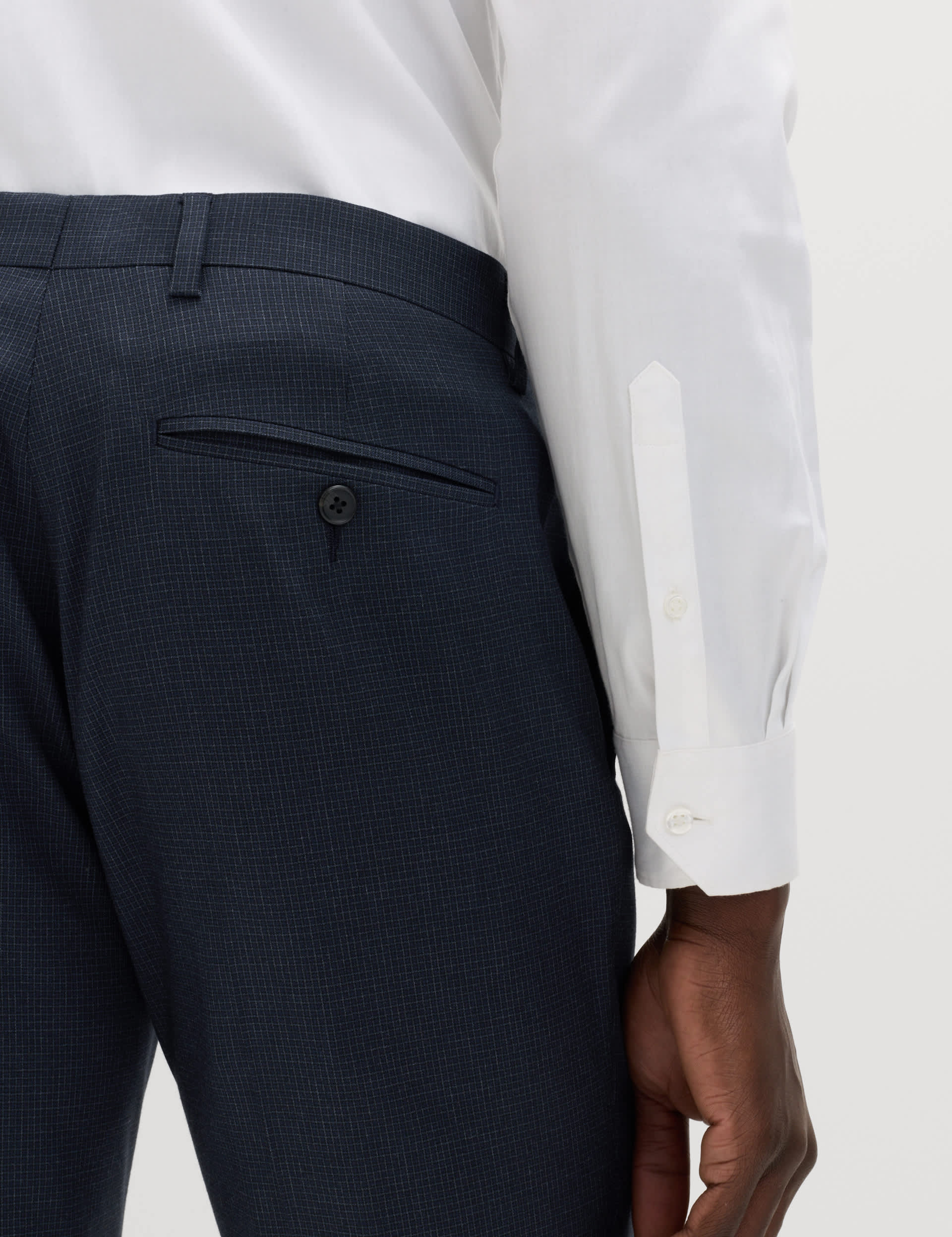 Skinny Fit Grid Check Stretch Suit | M&S
