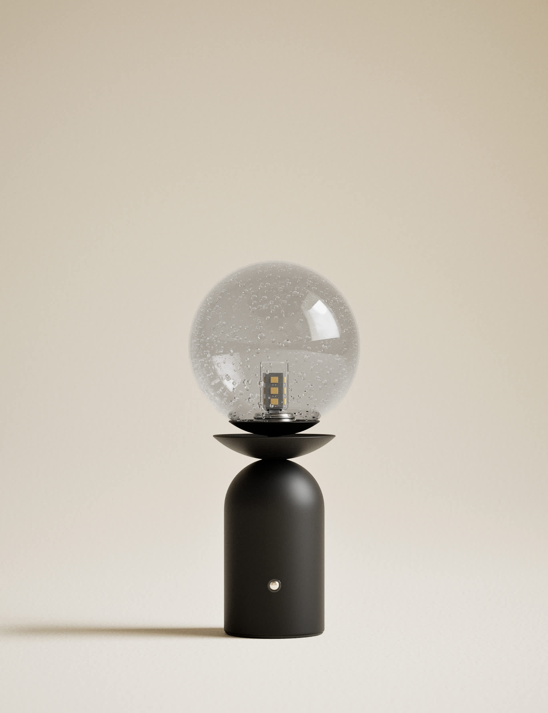 Rechargeable Bubble Glass Globe Table Lamp | M&S