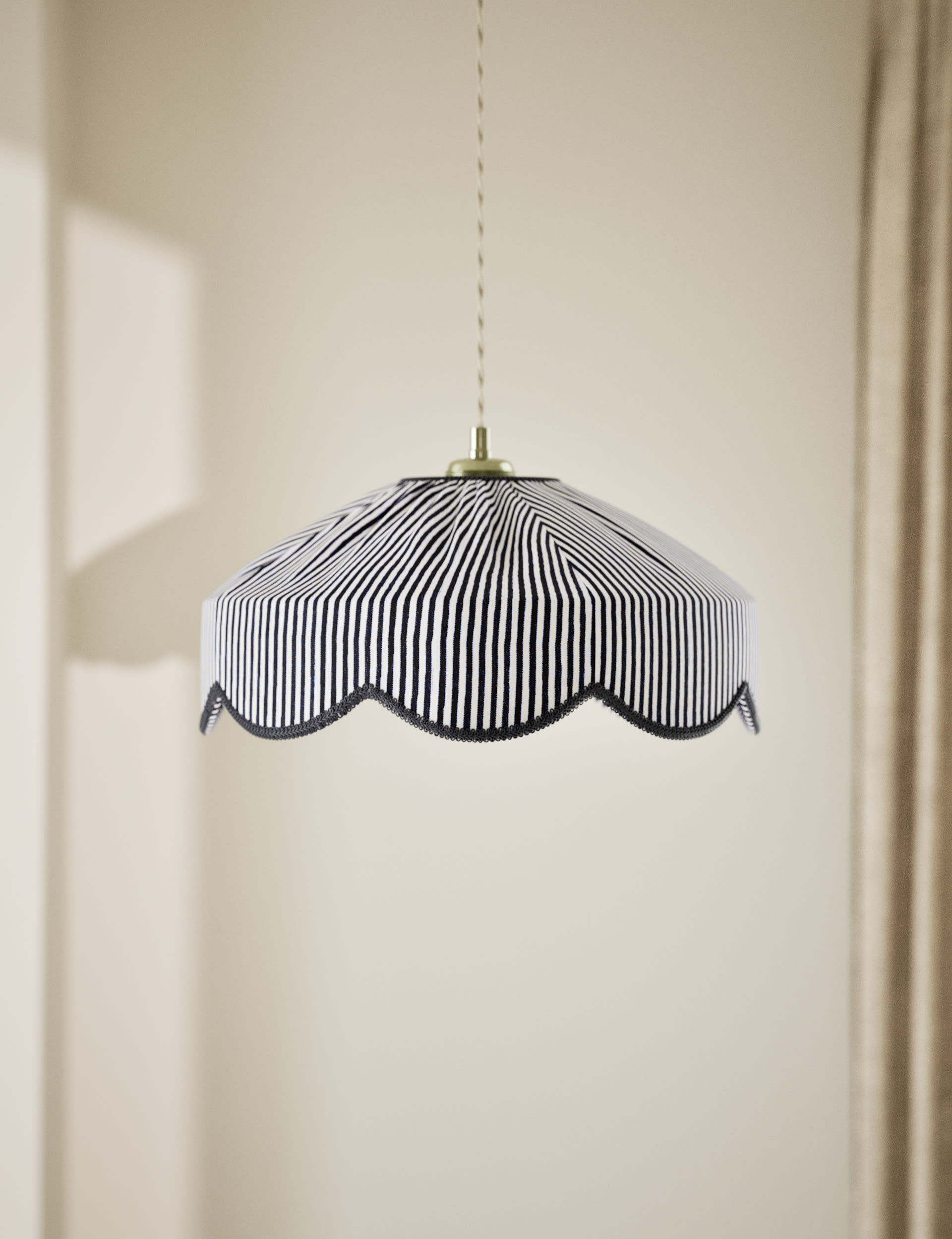 Striped Scallop Lamp Shade | M&S | M&S