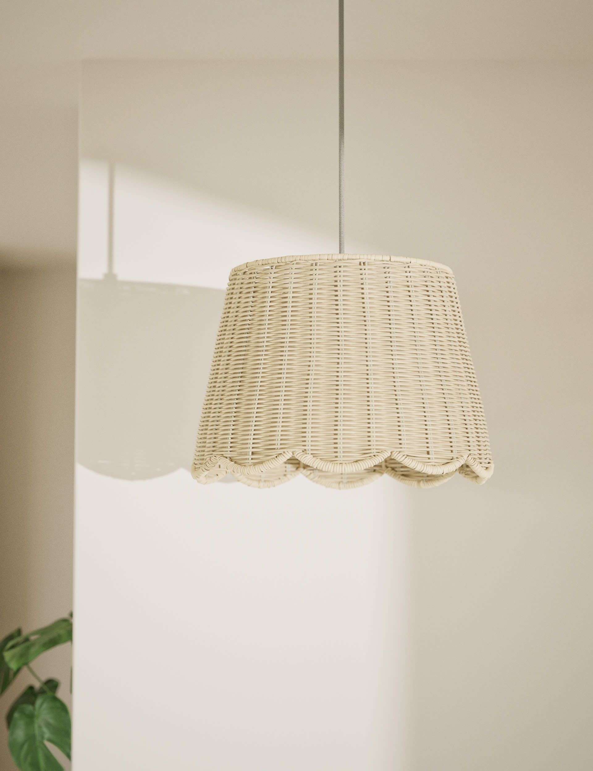 Wicker Scallop Lamp Shade | M&S | M&S