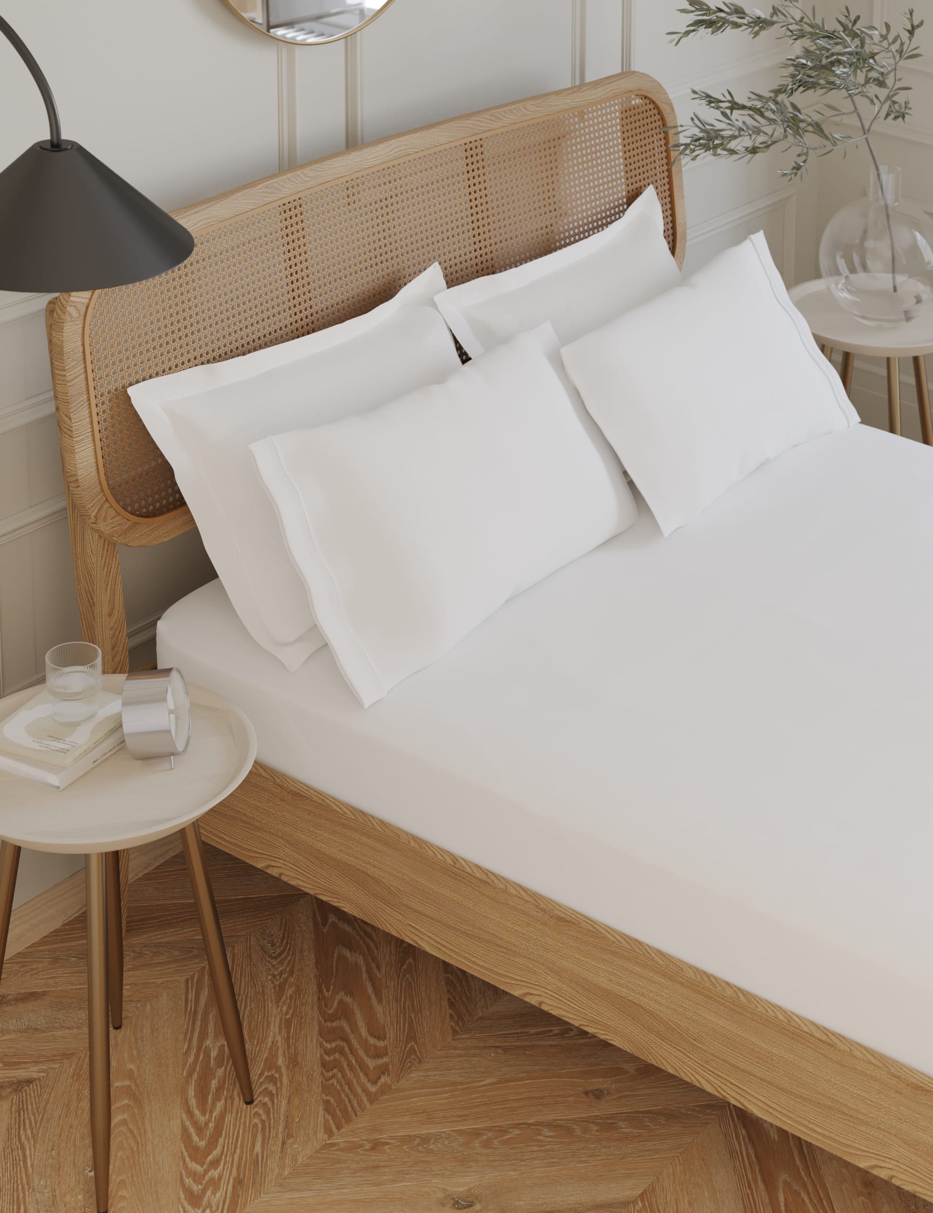 Egyptian Cotton 230 Thread Count Crisp Deeper Fitted Sheet | M&S