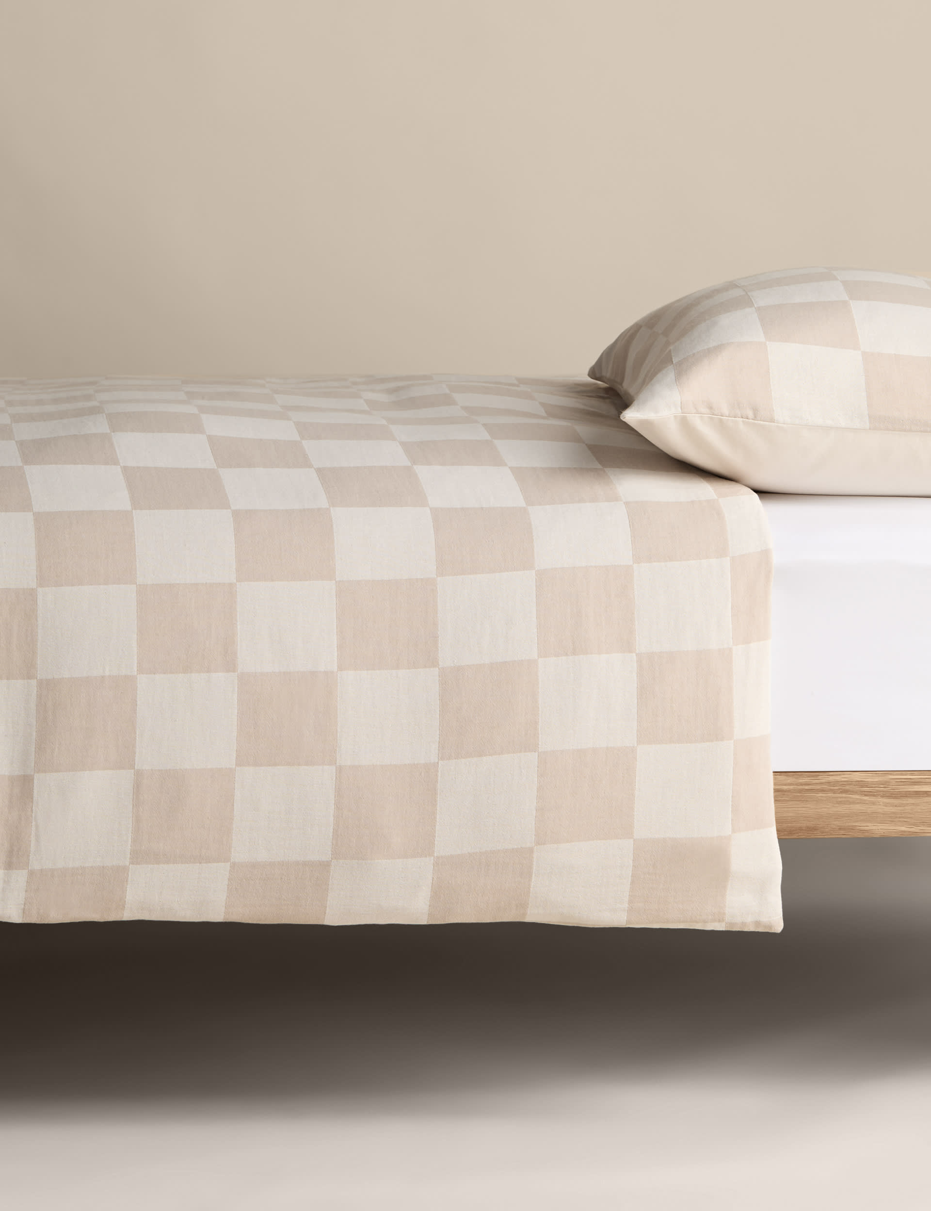 Pure Cotton Checked Bedding Set | M&S Collection | M&S