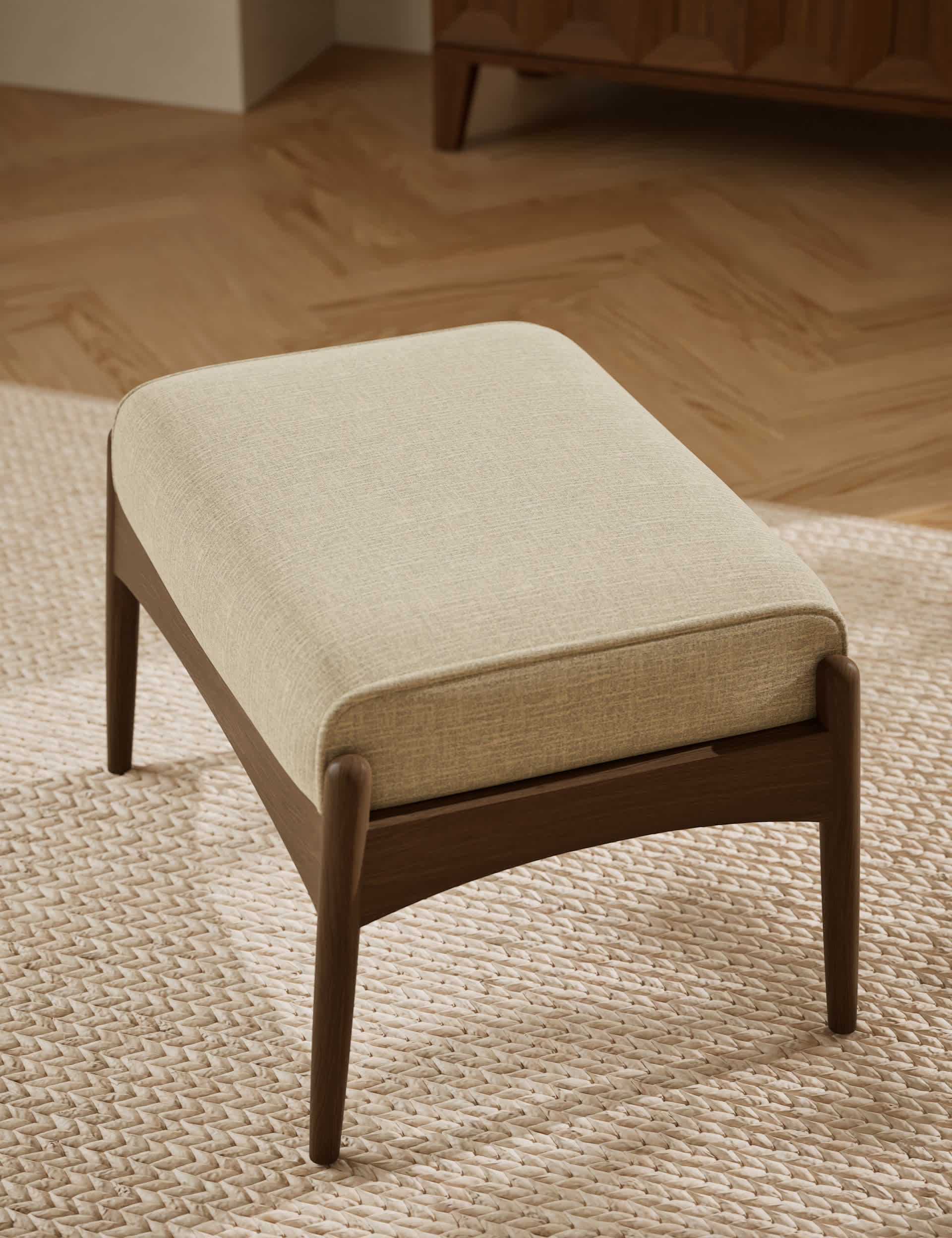 Sherwood Dark Oak Footstool | M&S