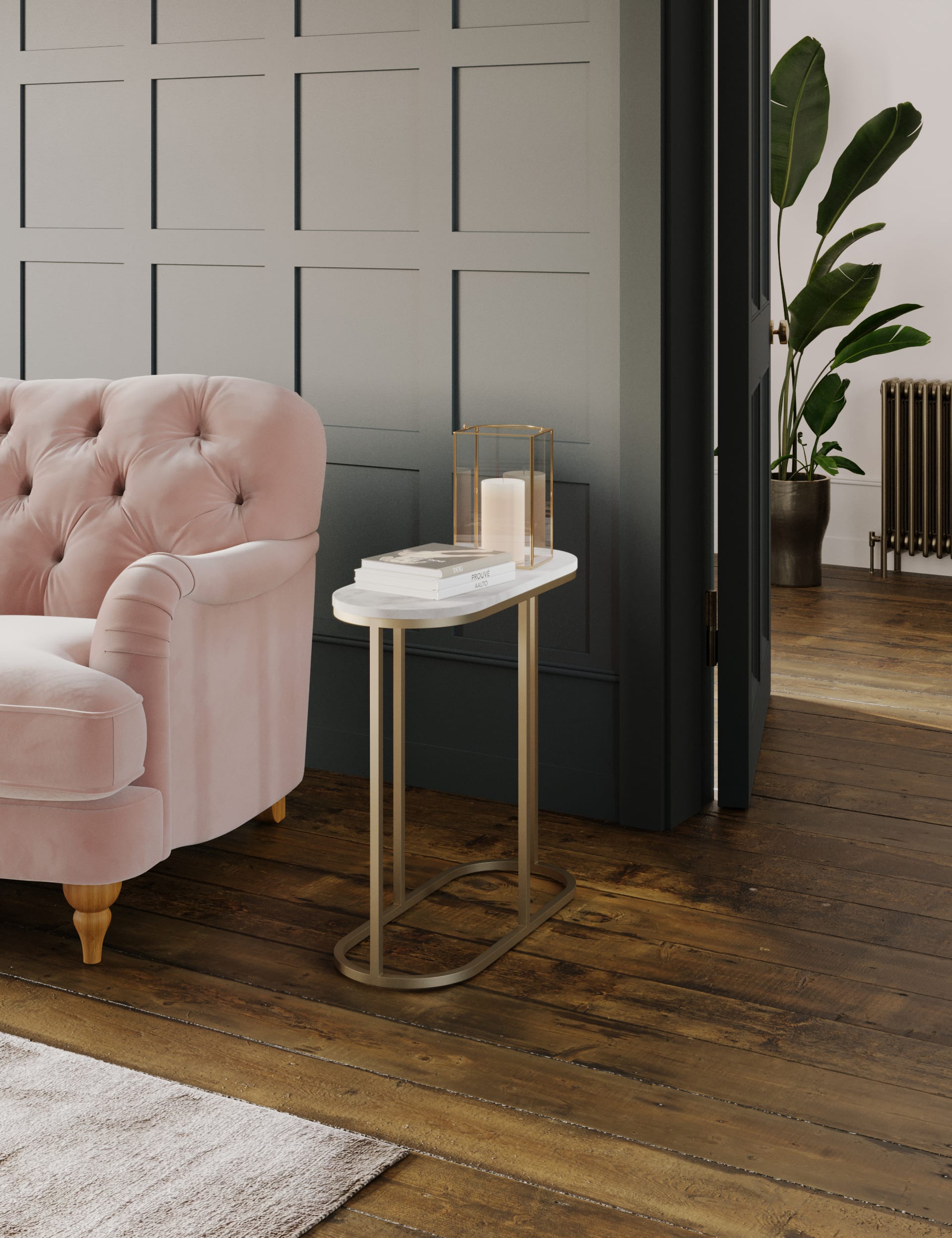Farley Oval Side Table | M&S | M&S