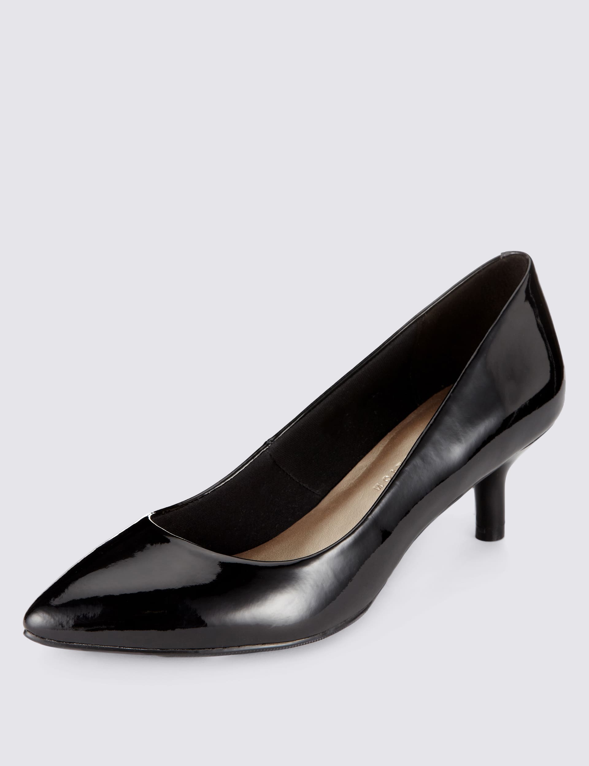 Pointed Toe Mid Heel Court Shoes with Insolia® | M&S Collection | M&S IE