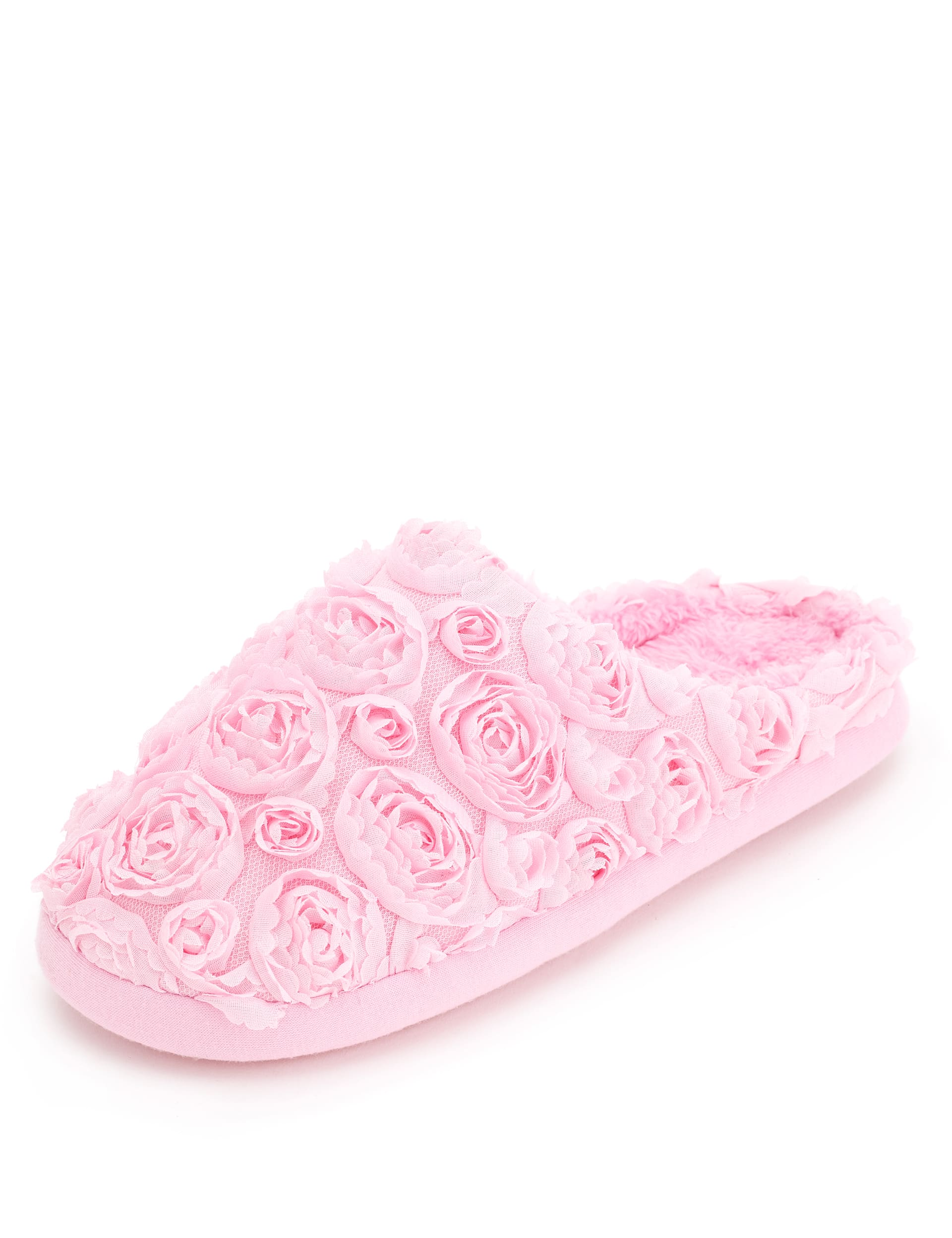 Rose Appliqué Mule Slippers | Per Una | M&S