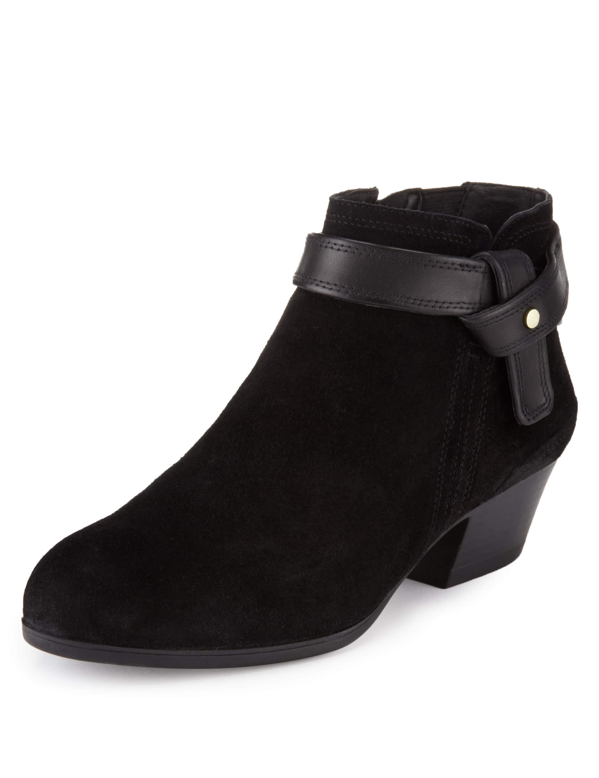 Suede Wide Fit Strap Knot Boots with Stain Away™ | Footglove™ | M&S