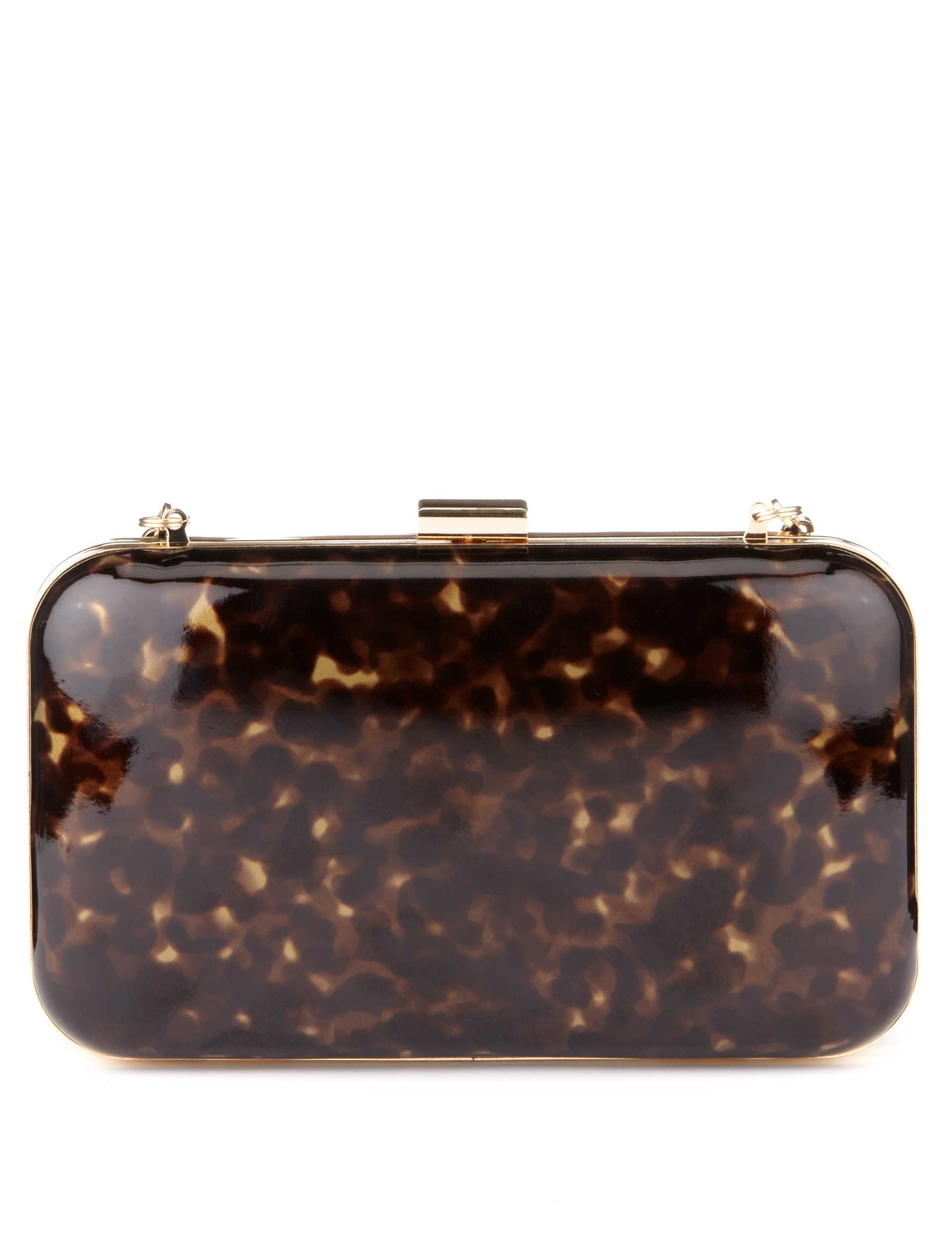 Mock Tortoise Shell Clutch | M&S