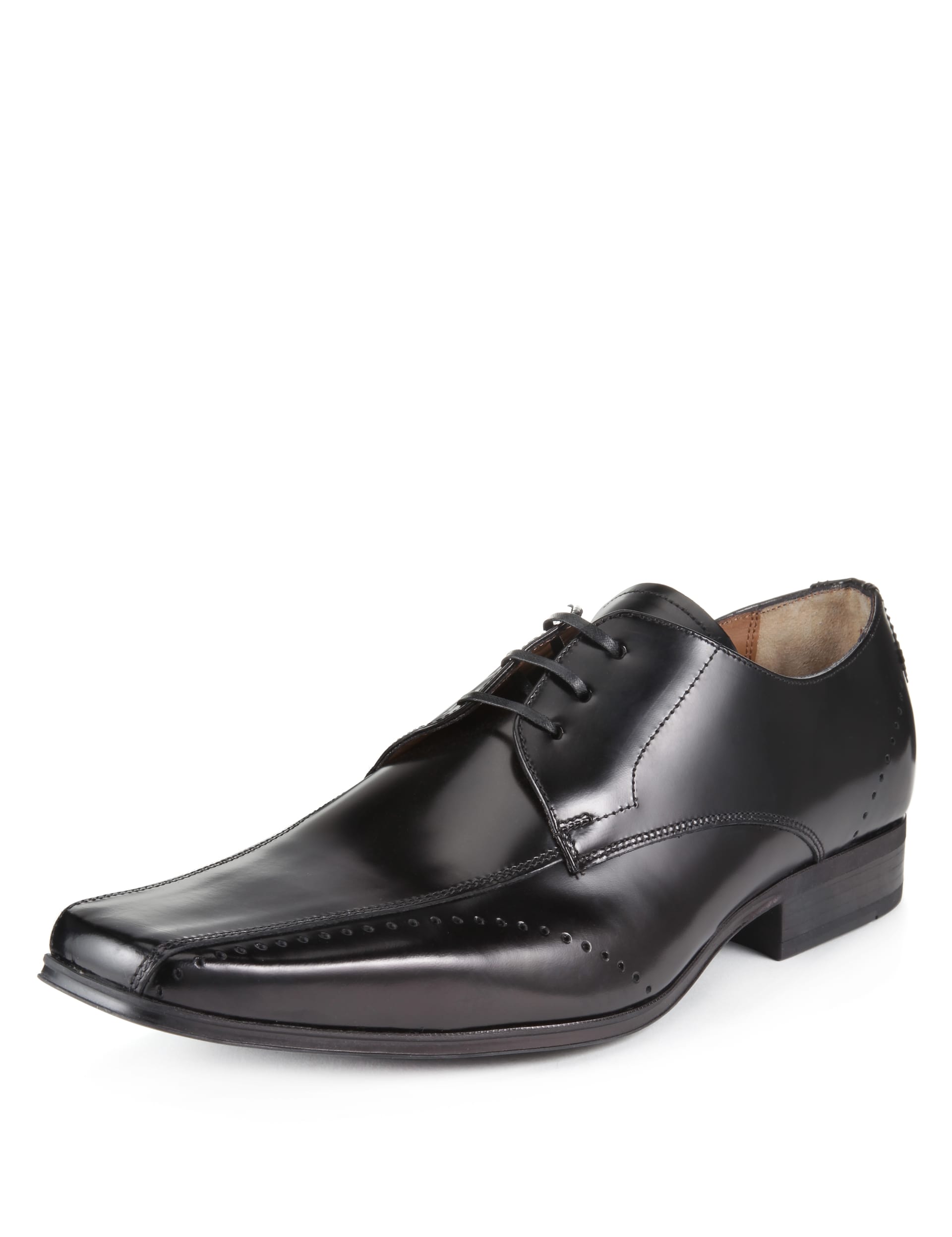 Leather Punched Tramline Shoes | Autograph | M&S