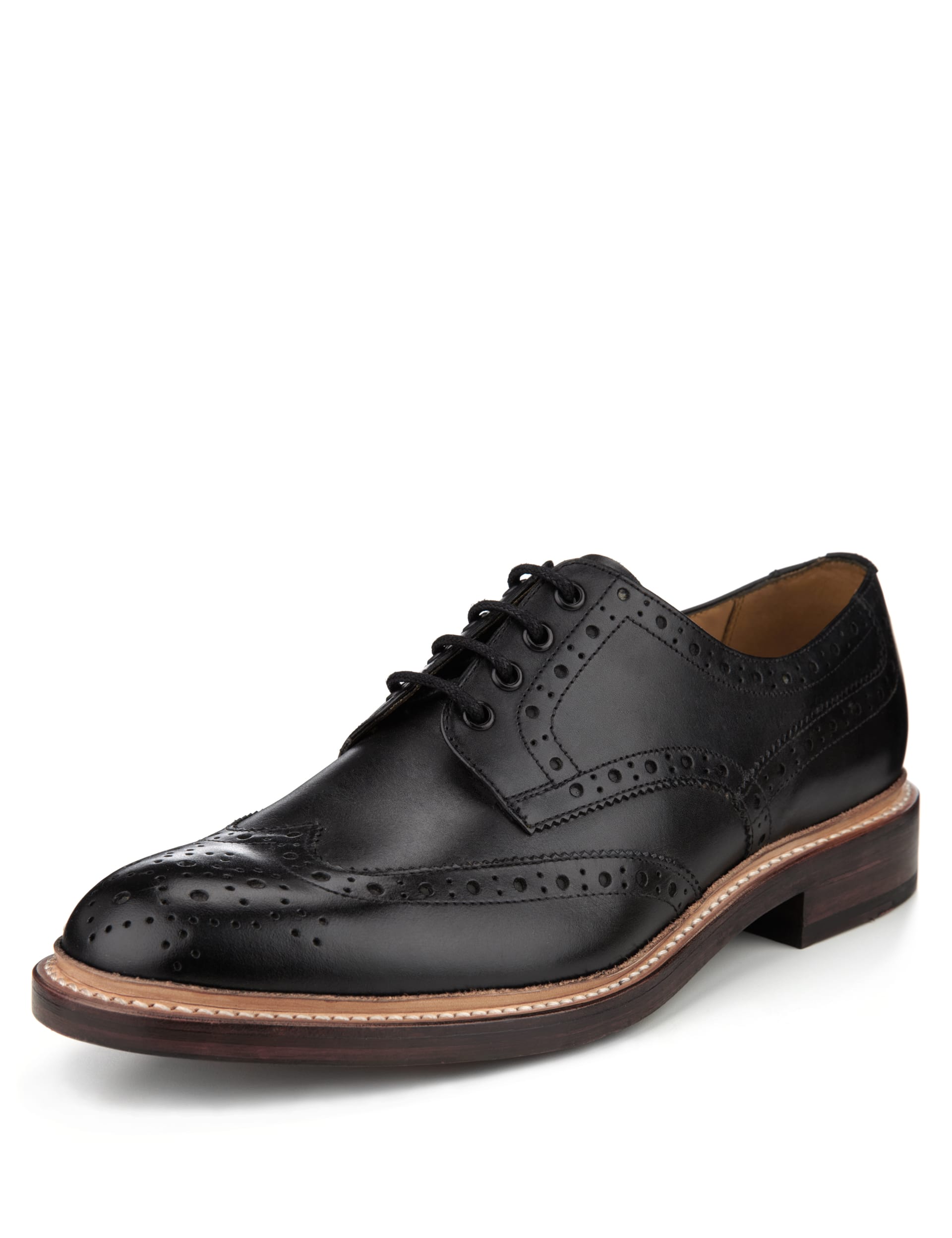 Leather Welted Brogue Shoes | Savile Row Inspired | M&S