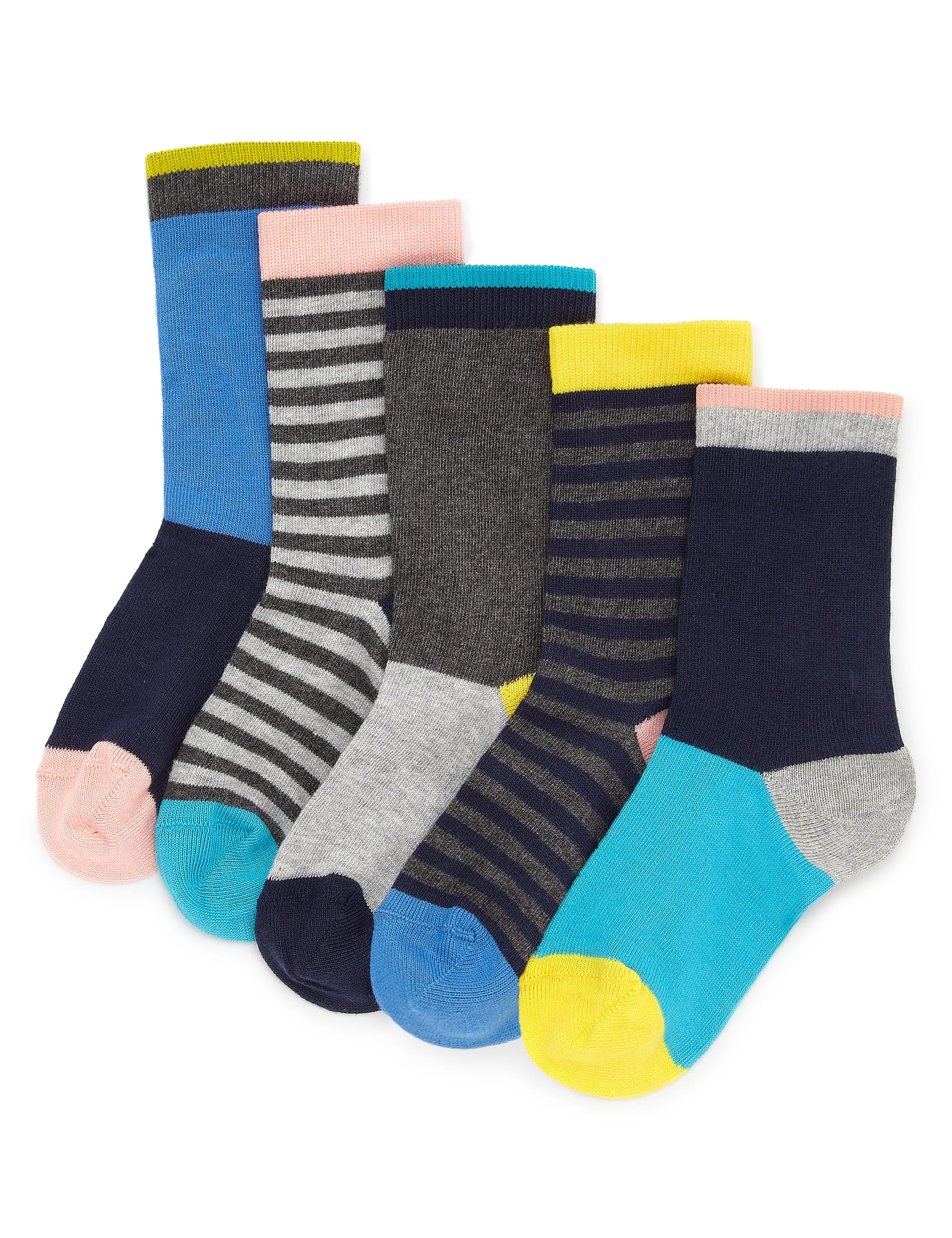 5 Pairs of Freshfeet™ Cotton Rich Assorted Socks with Silver Technology ...