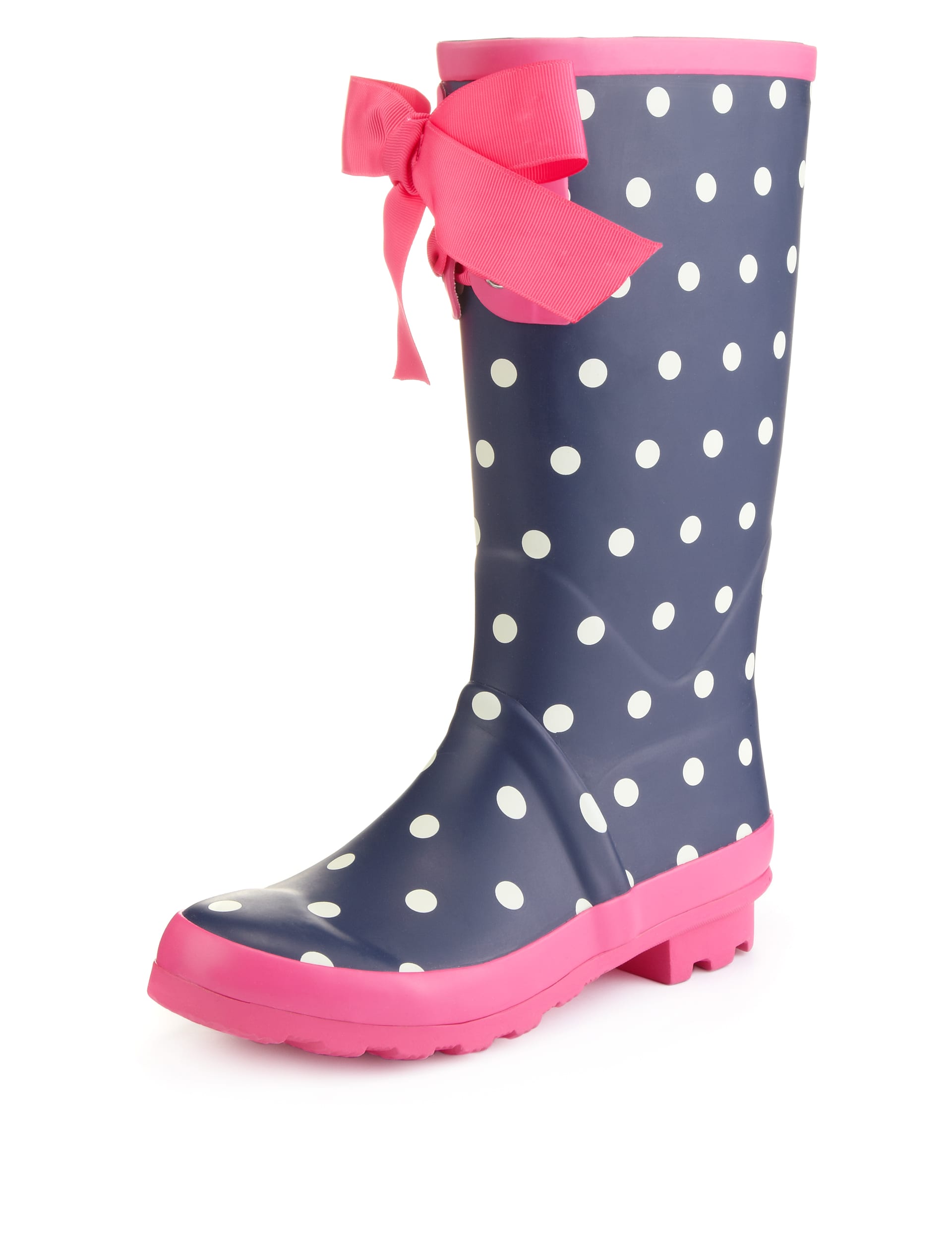 Spotted Bow Welly Boots | M&S