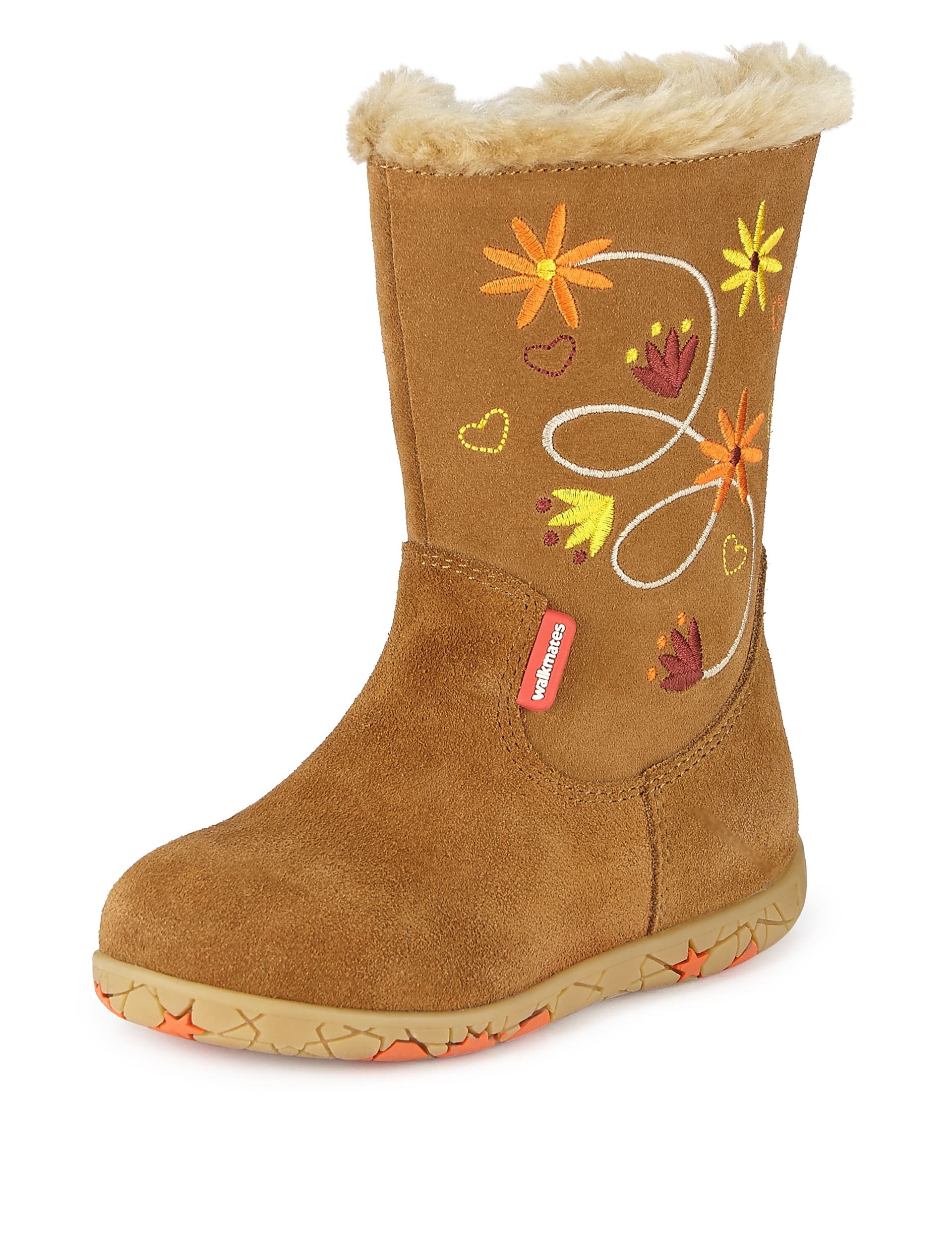 Walkmates Suede Floral Embroidered Boots (Younger Girls) | M&S