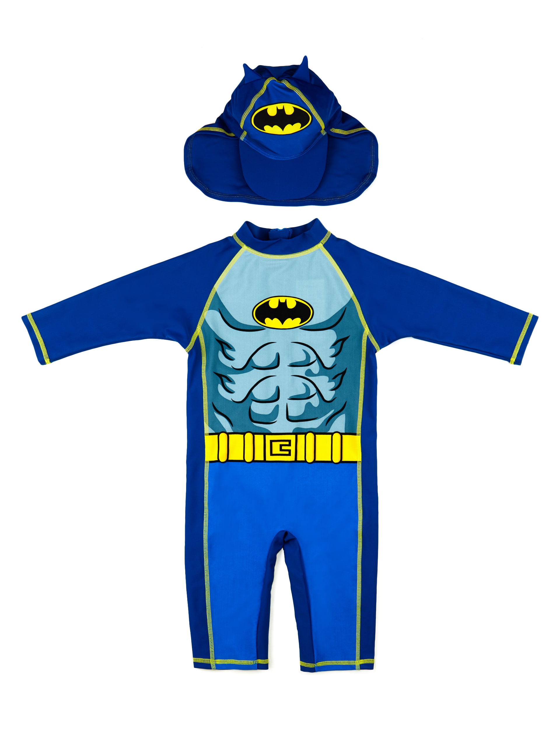 Chlorine Resistant Batman™ Swimsuit with Hat (1-7 Years) | M&S