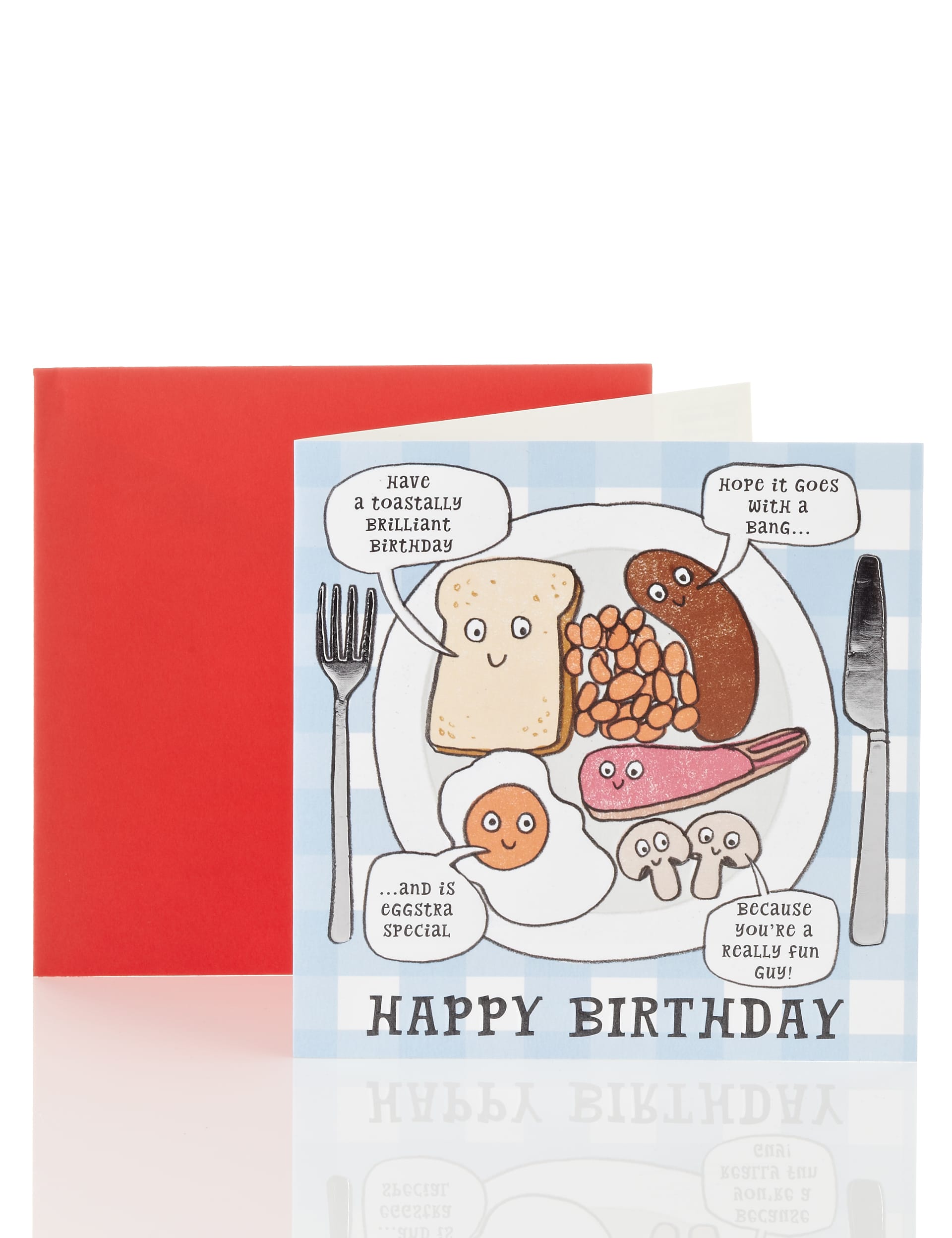 Funny Talking English Breakfast Birthday Card | M&S
