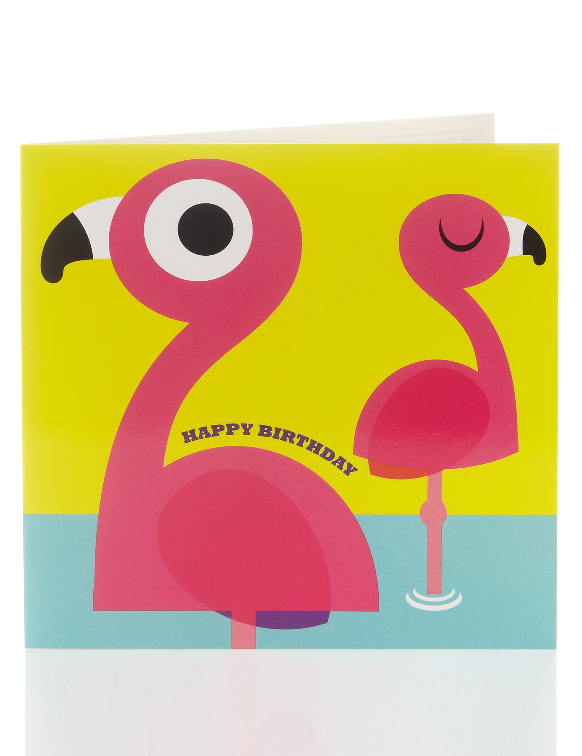 Bright Flamingo Birthday Card for Kids | M&S