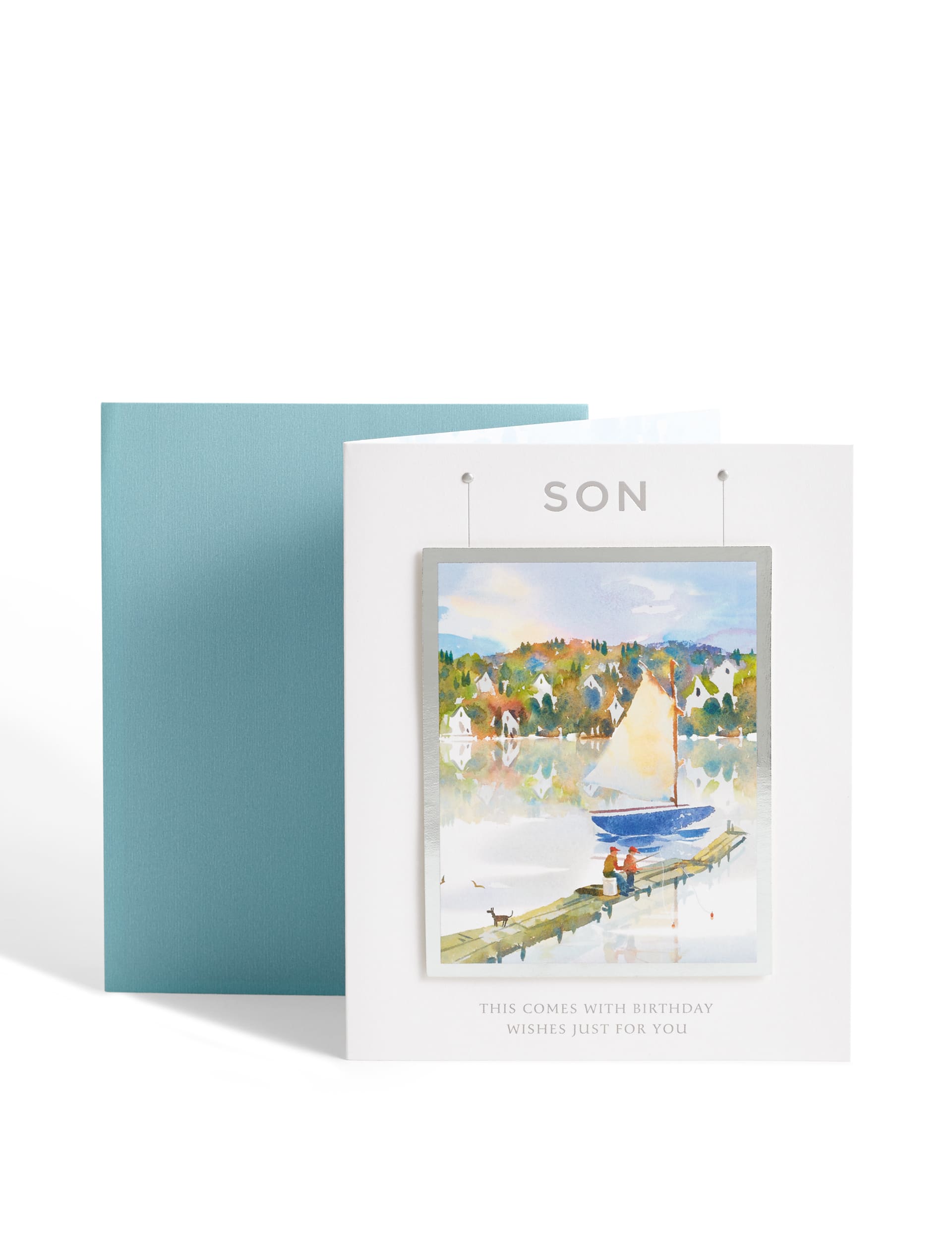 Son Painted Boat Scene Birthday Card | M&S