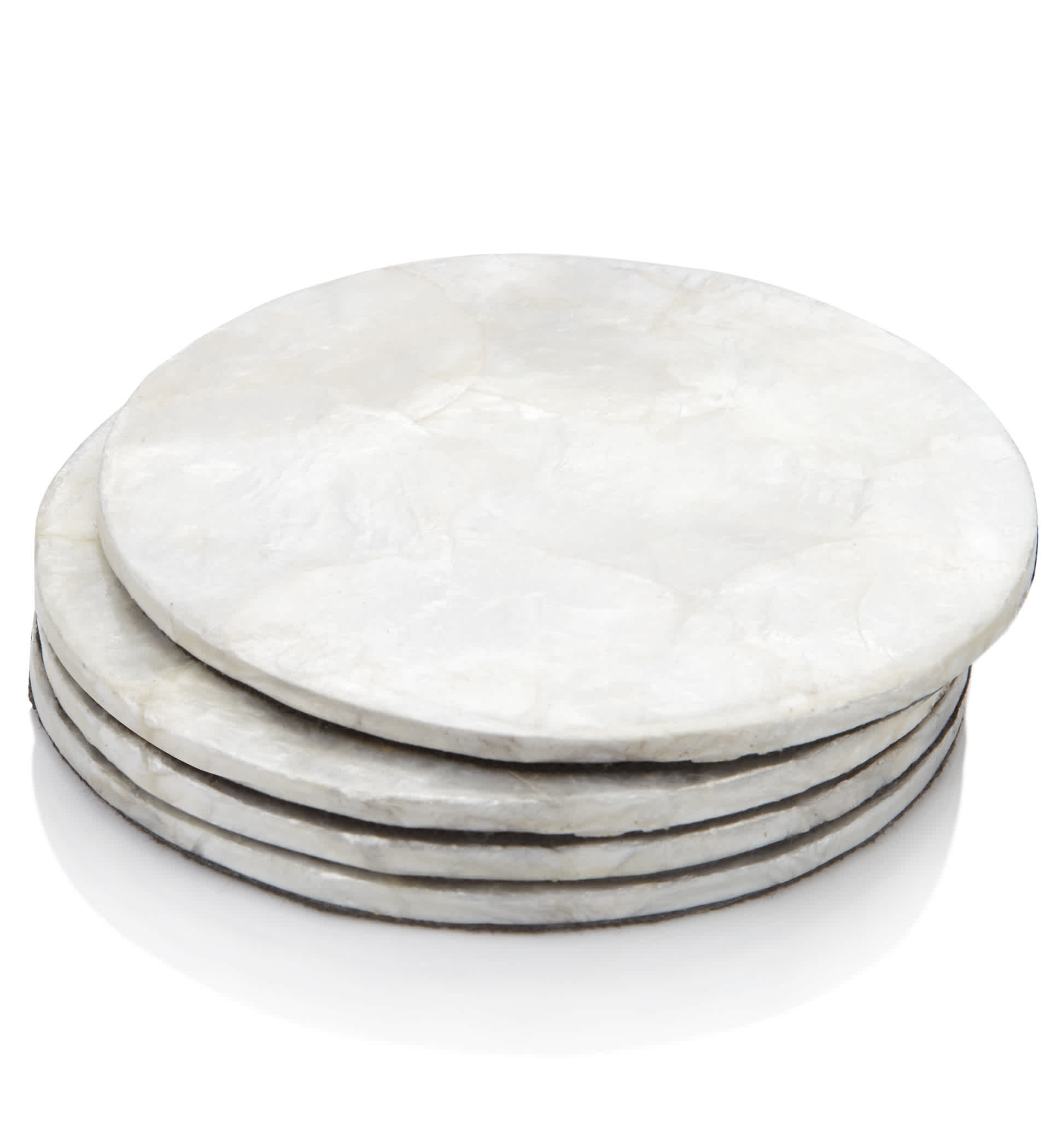 4 Capiz Round Shell Coasters | M&S
