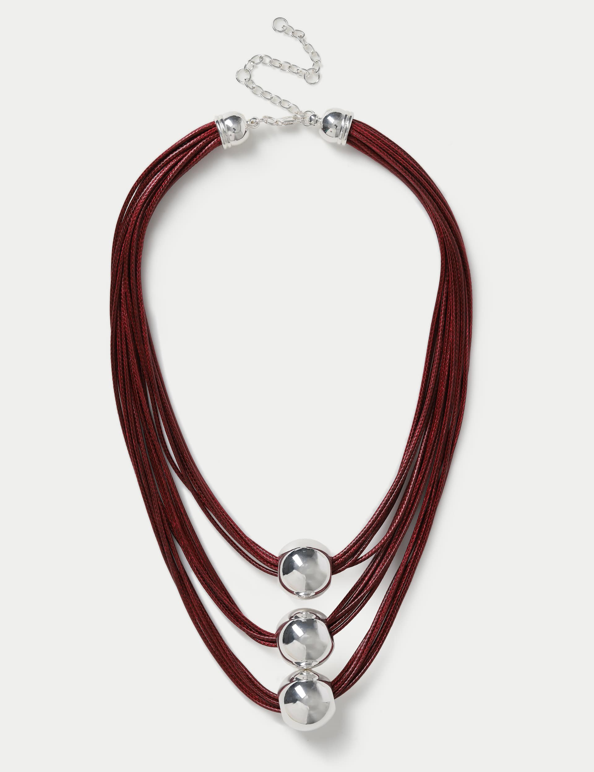 CORD AND BALL MULTI ROW NECKLACE | M&S