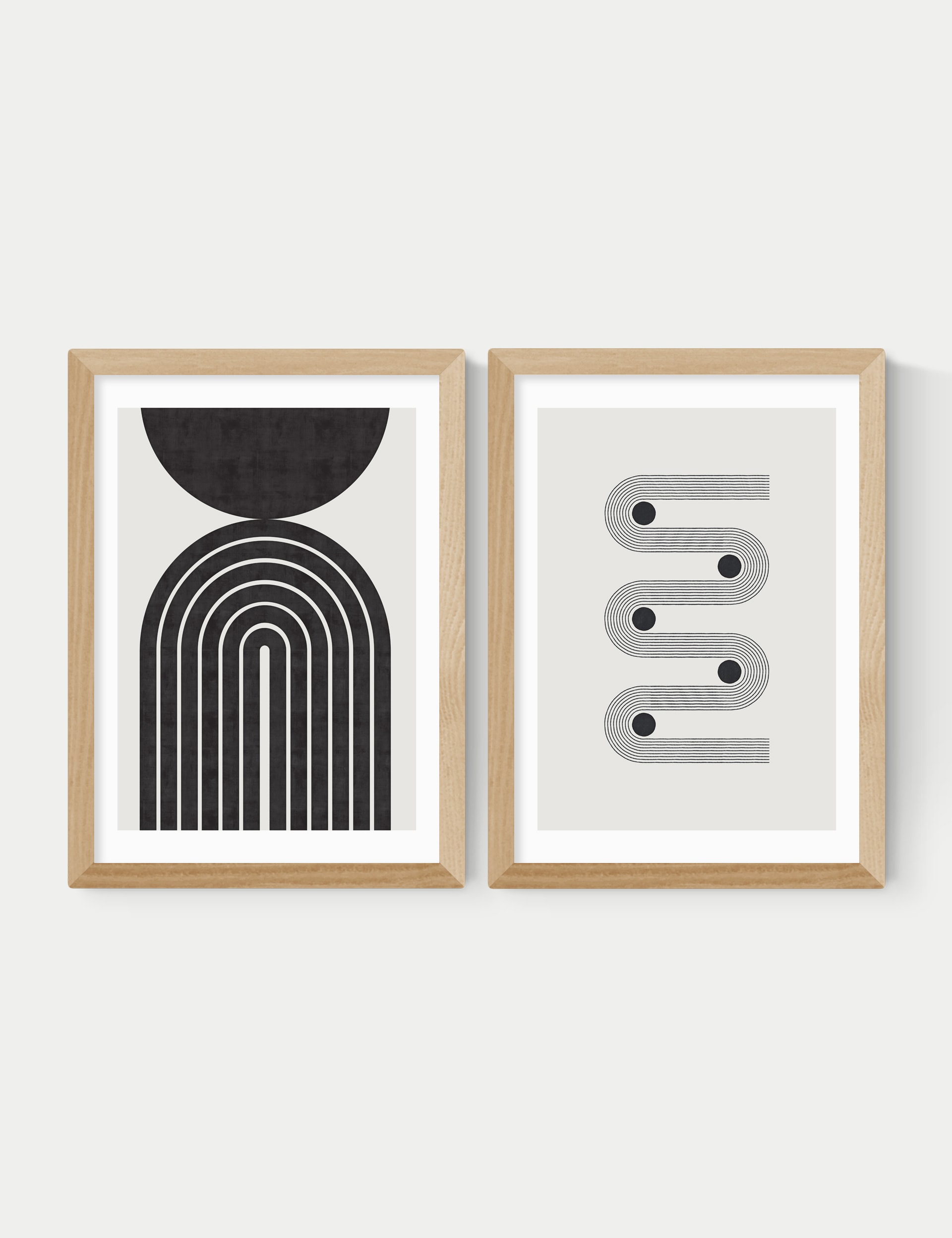 Retro Monochrome Twin Set Framed Art | East End Prints | M&S