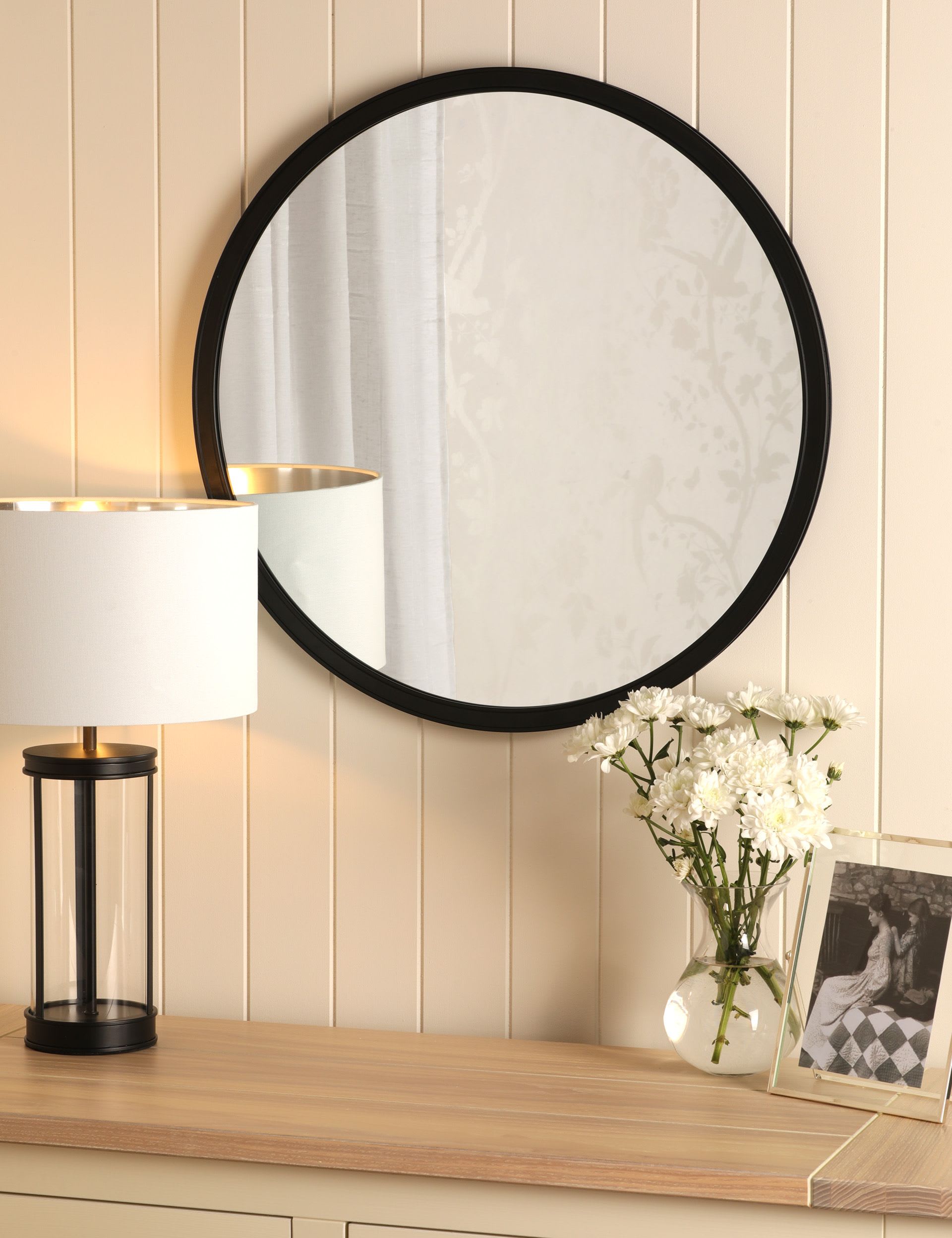 Harrington Medium Round Wall Mirror | Laura Ashley | M&S
