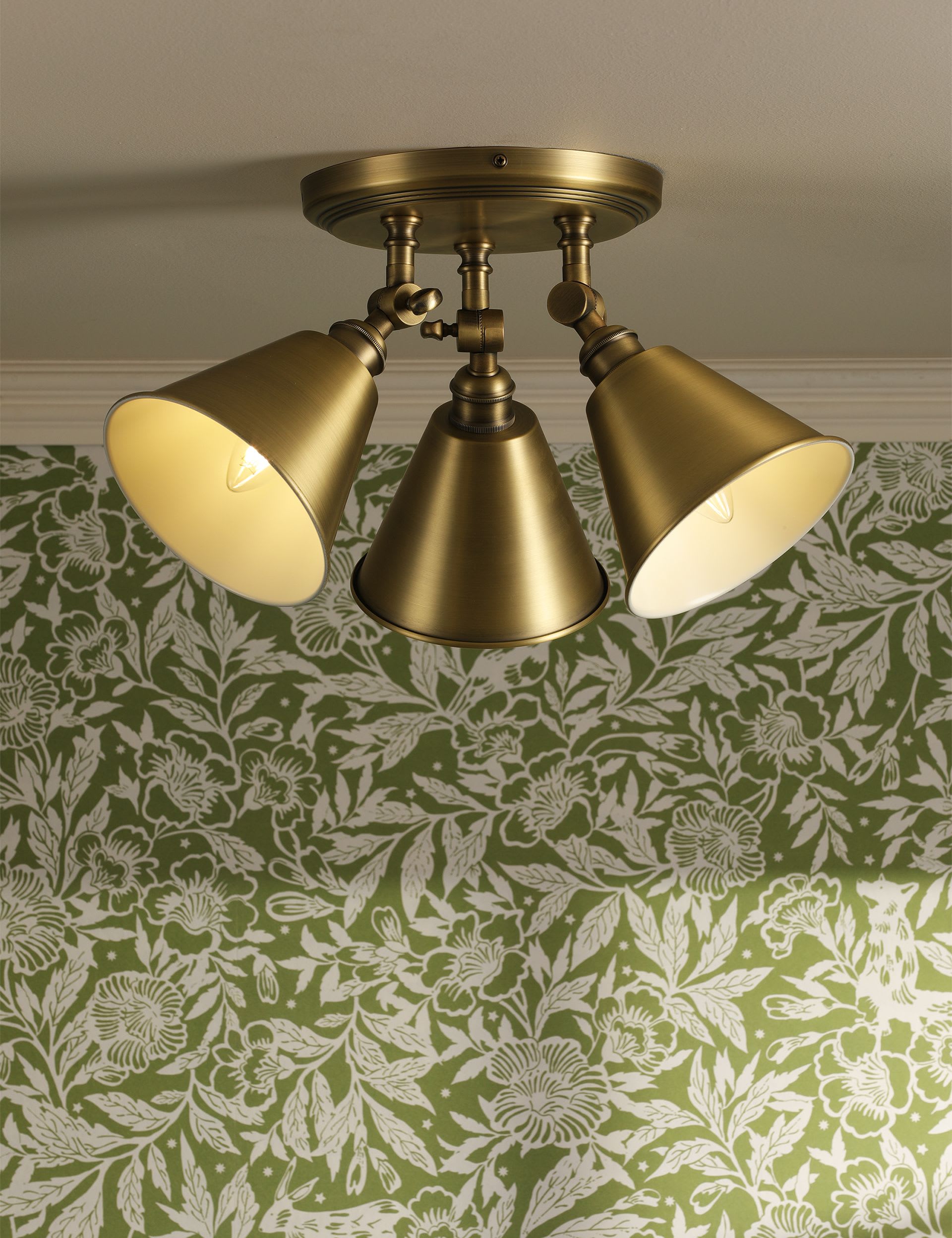 Wollaton Metal 3 Light Plate Spotlight | Joules Home Lighting | M&S