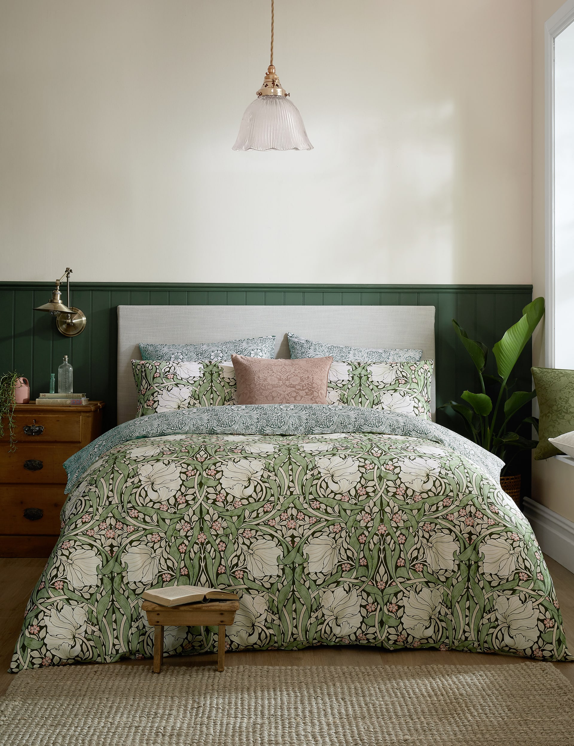 Pure Cotton Pimpernel Reversible Bedding Set | William Morris At Home | M&S