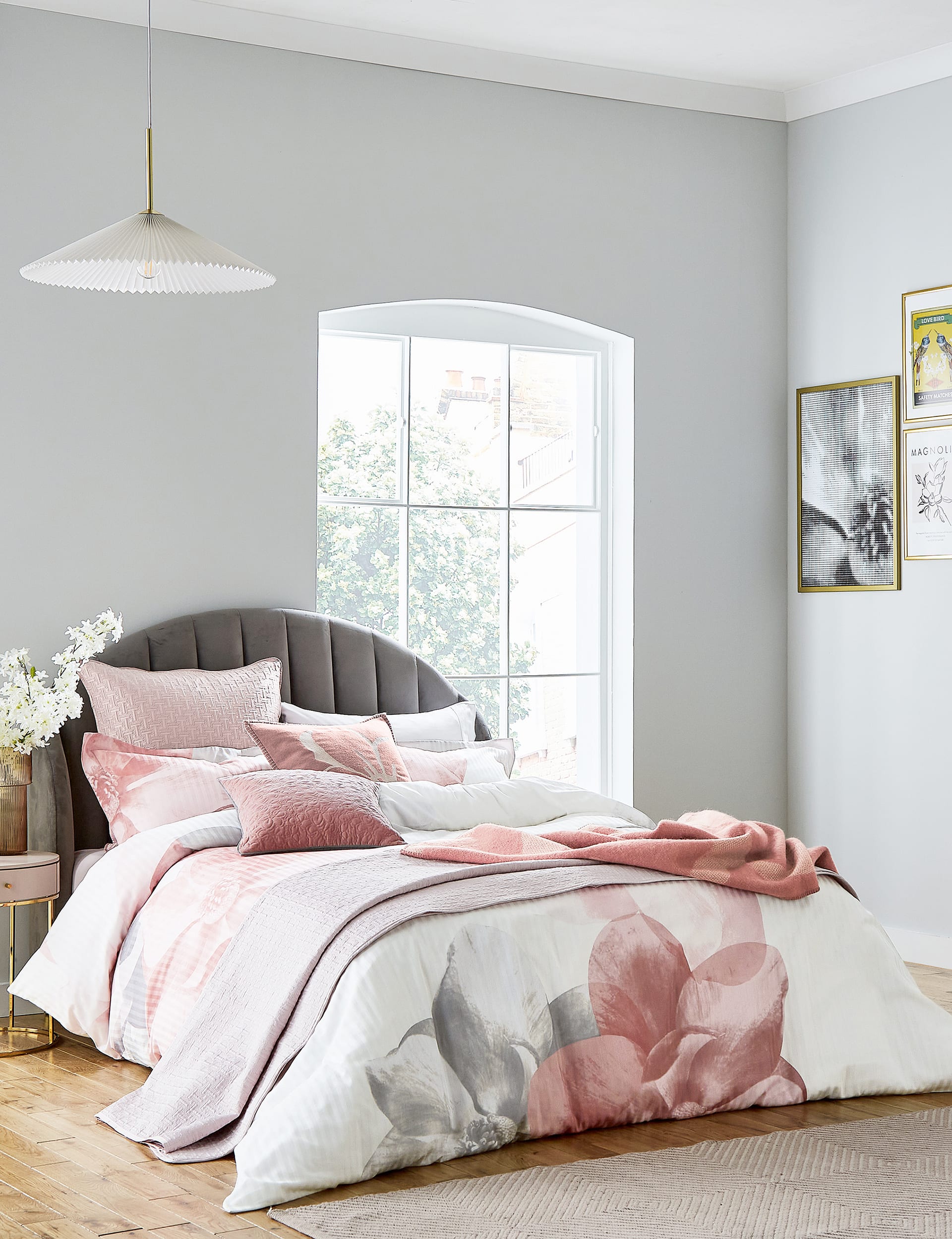 Pure Cotton Sateen Photo Magnolia Duvet Cover | Ted Baker | M&S