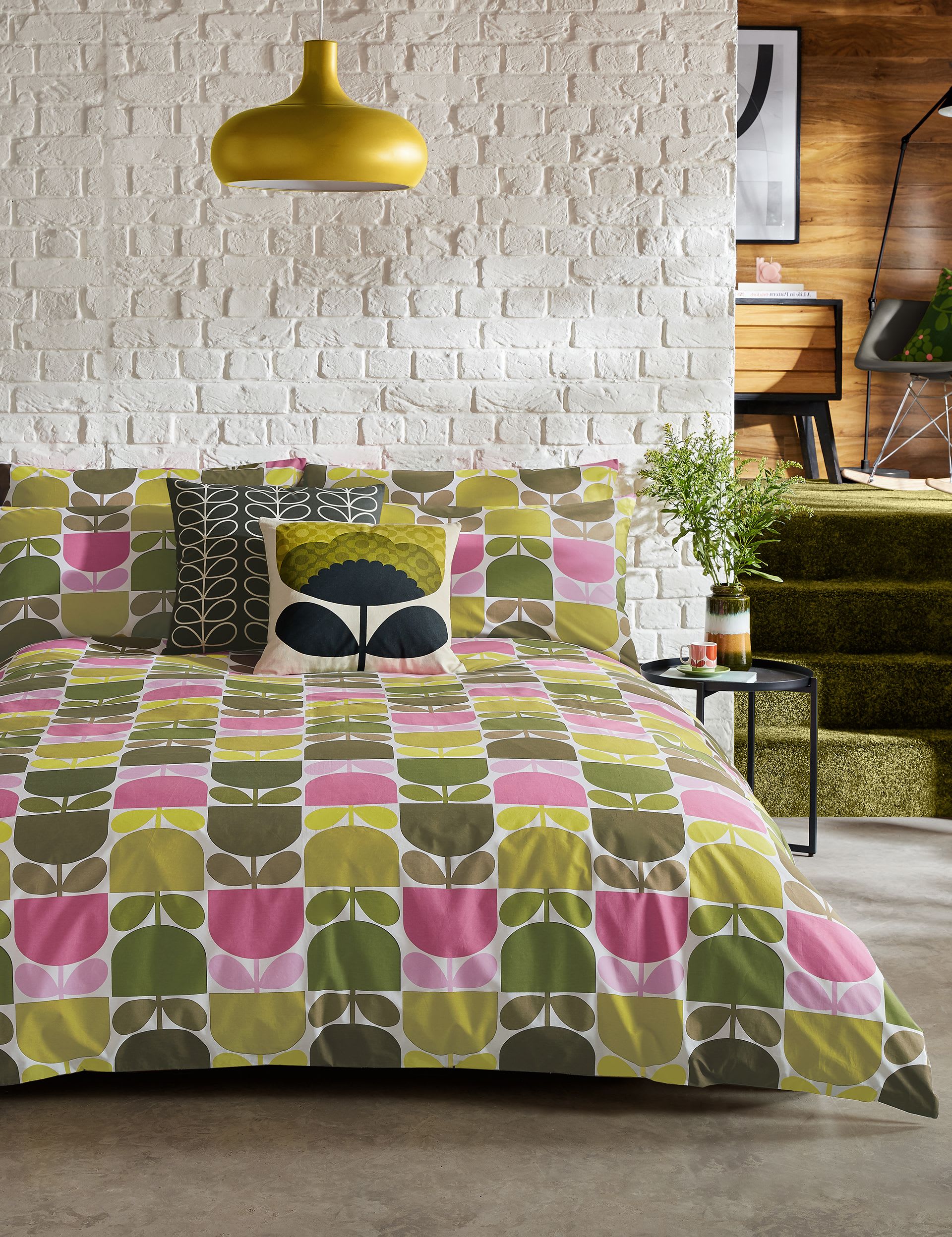 Pure Cotton Multi Block Stem Bedding Set | Orla Kiely | M&S
