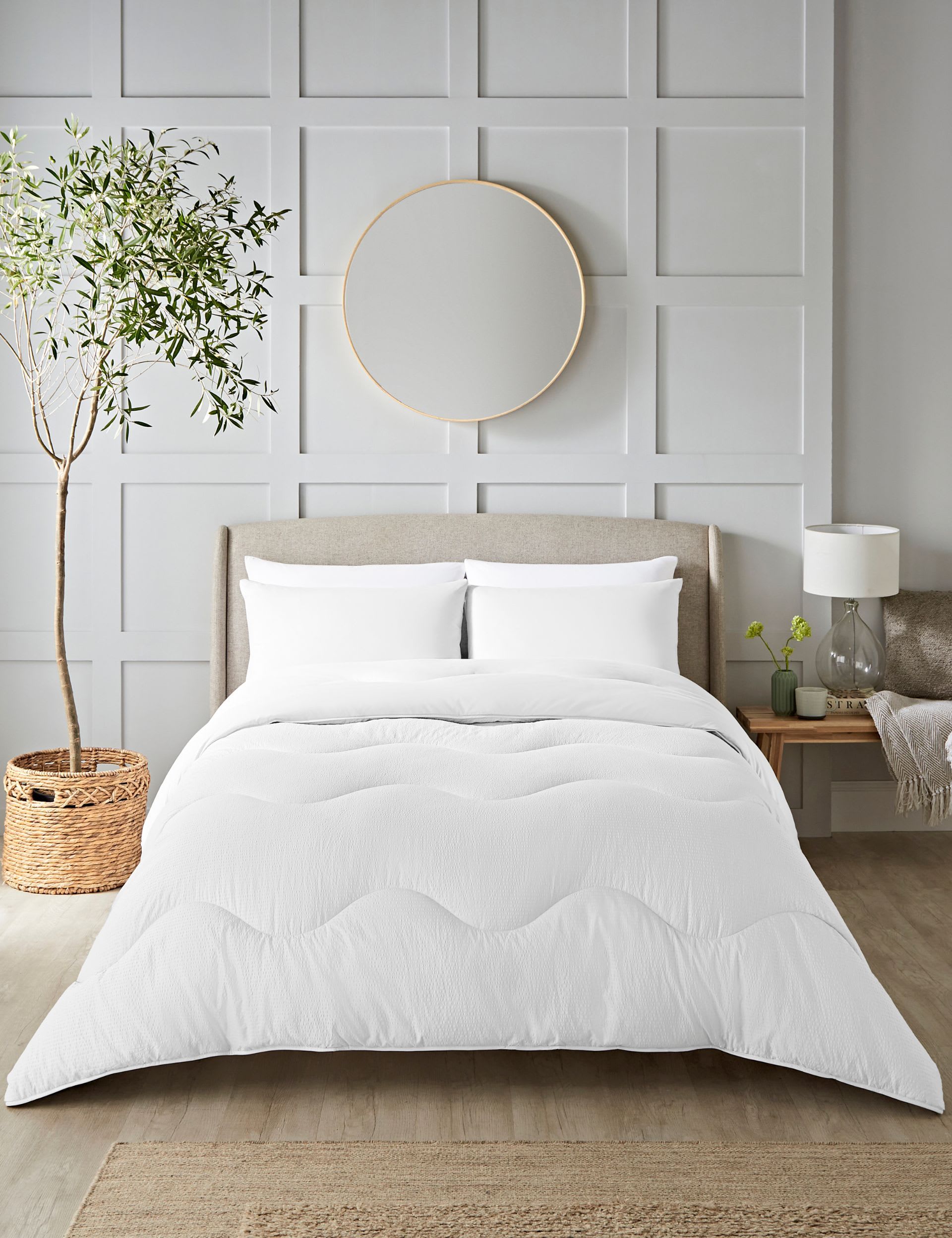 Seersucker 10.5 Tog Coverless Duvet Set | Night Lark | M&S