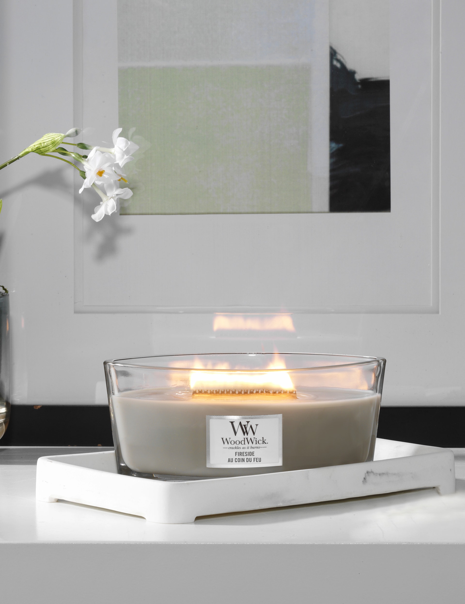 Fireside Ellipse Candle | Woodwick | M&S
