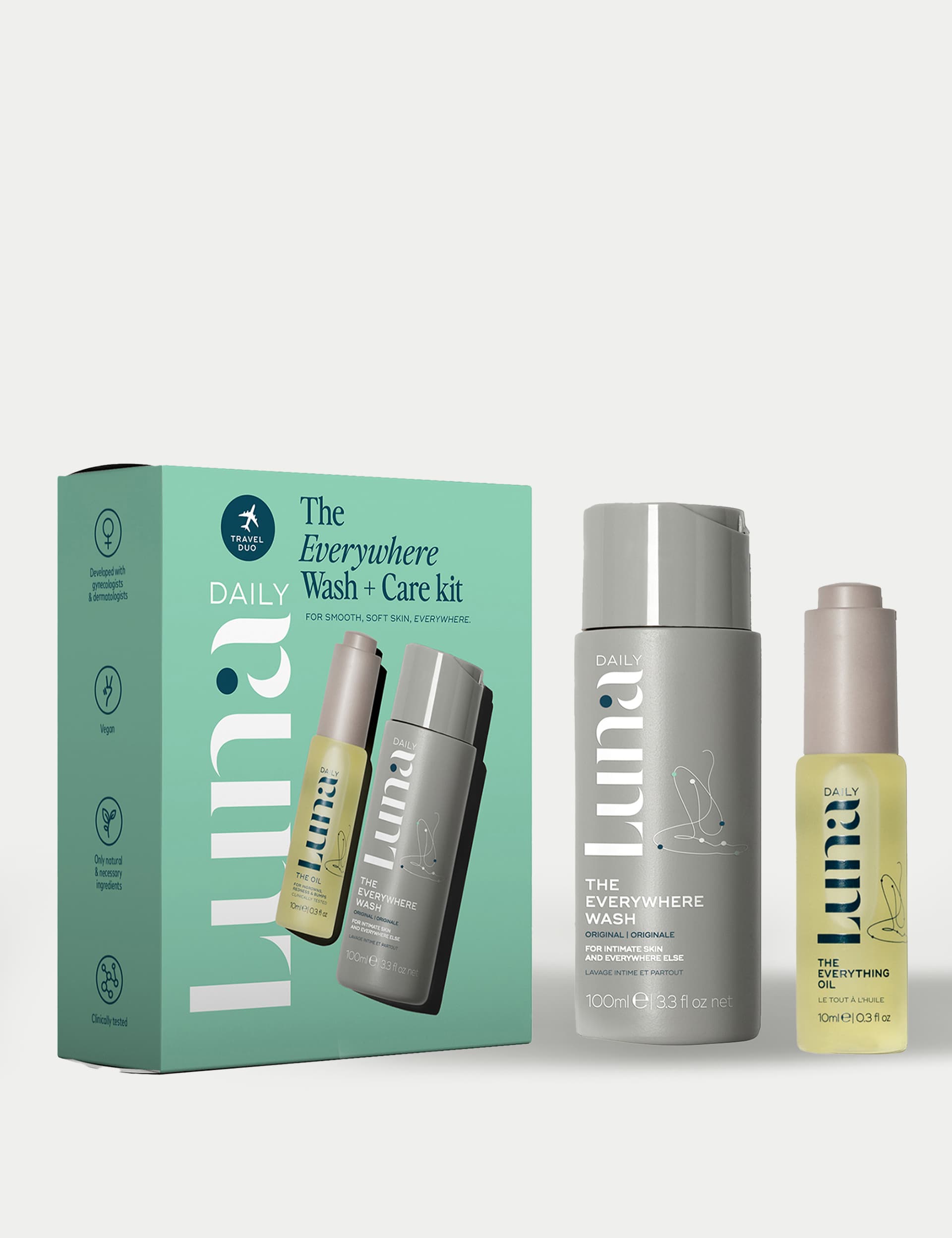 The Everywhere Wash + Care Kit | Luna Daily | M&S